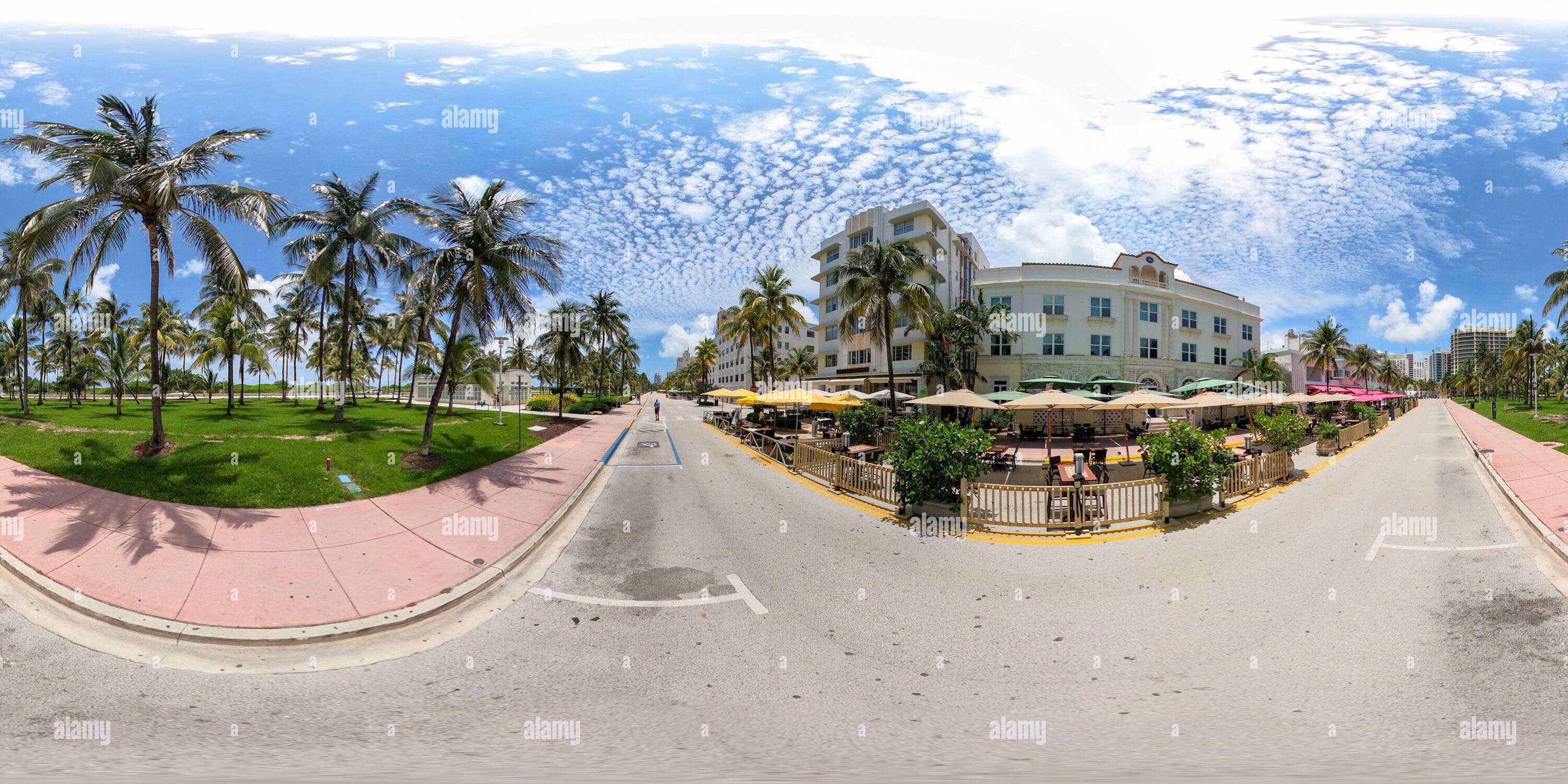 360° view of 360 spherical equirectangular photo Miami Beach Ocean ...