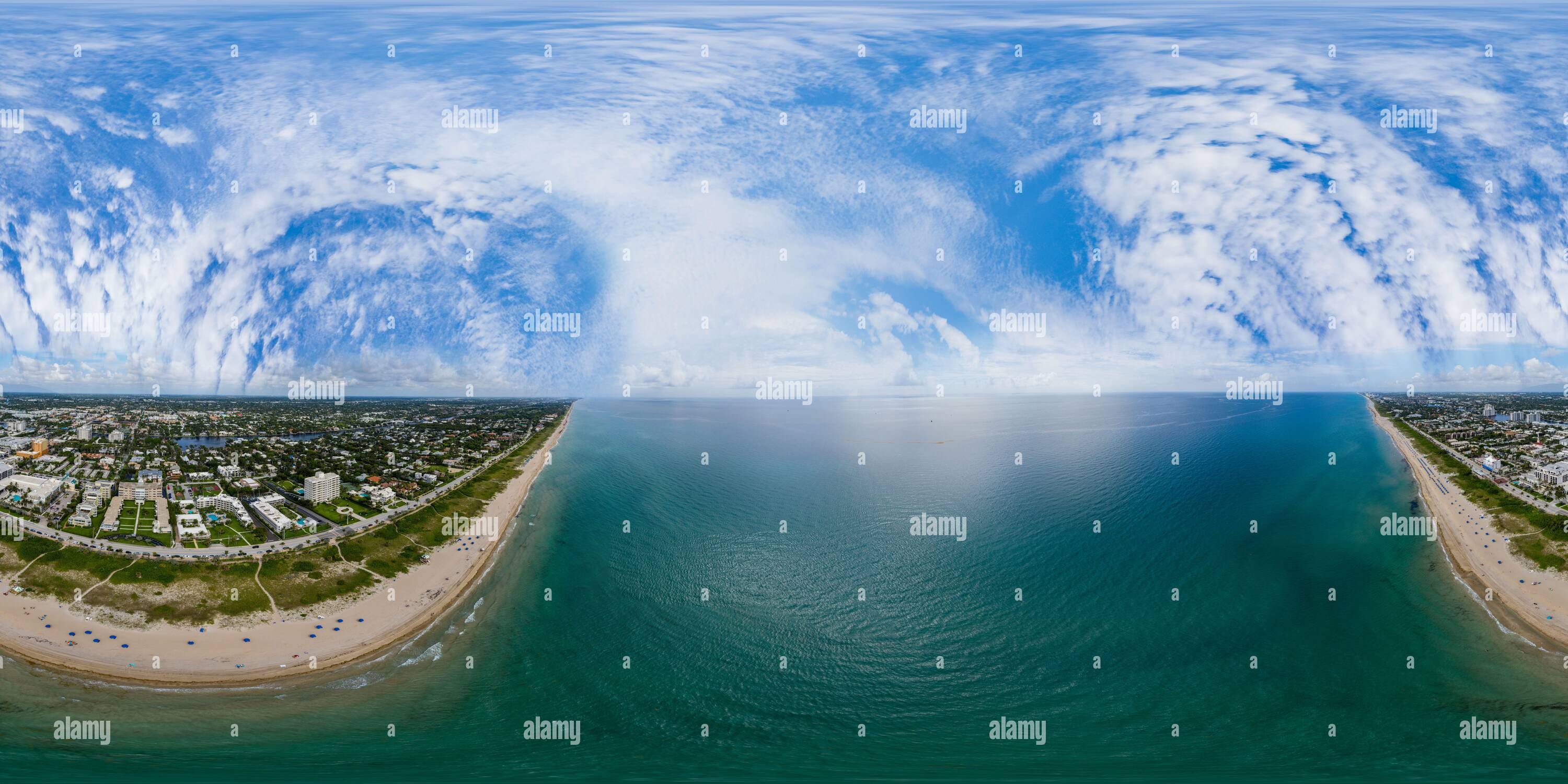 360° view of Aerial drone panorama 360 equirectangular photo Delray ...