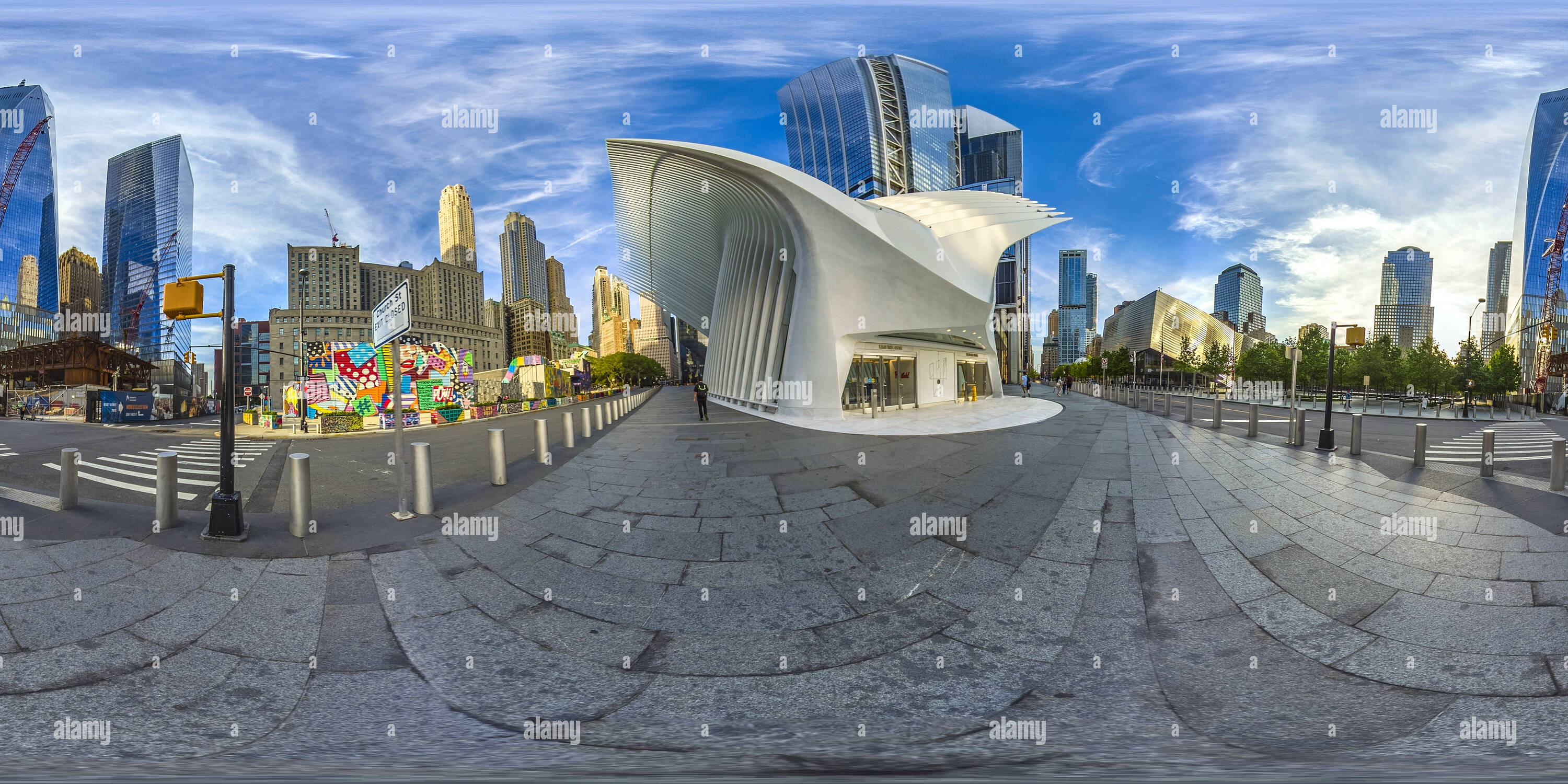 360° view of Oculus hub and Freedom Tower, New York City - Alamy