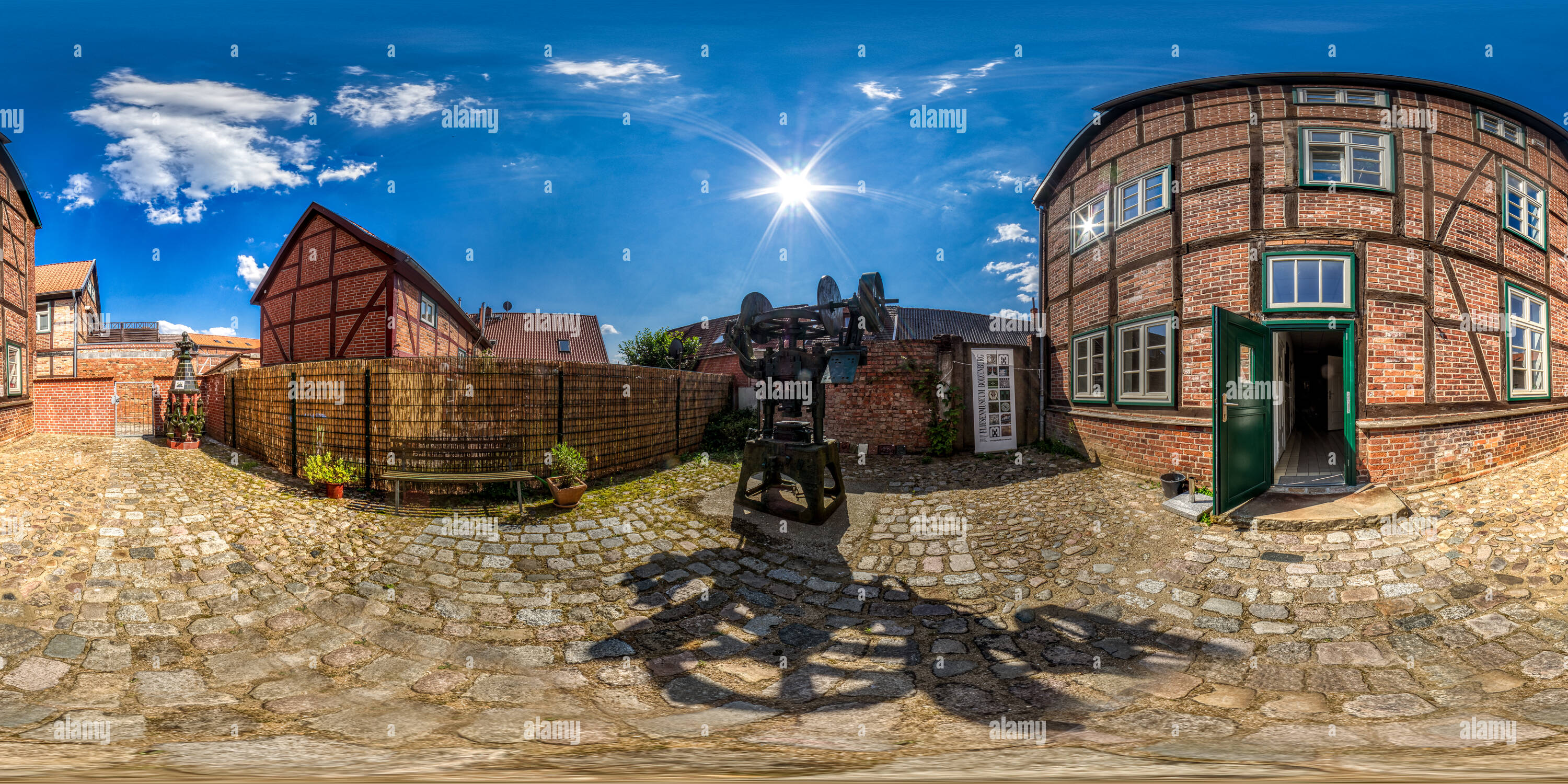 360° view of Courtyard of the first German tile museum - Alamy