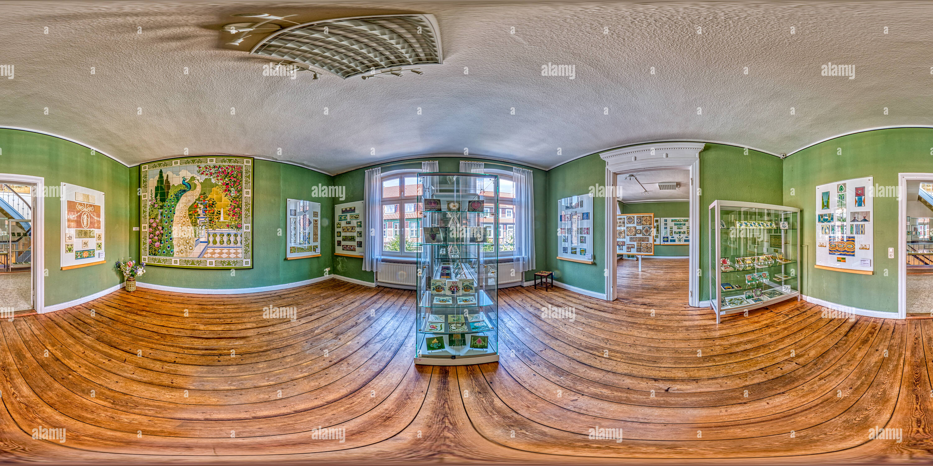 360° view of Exhibition room of the first German tile museum - Alamy