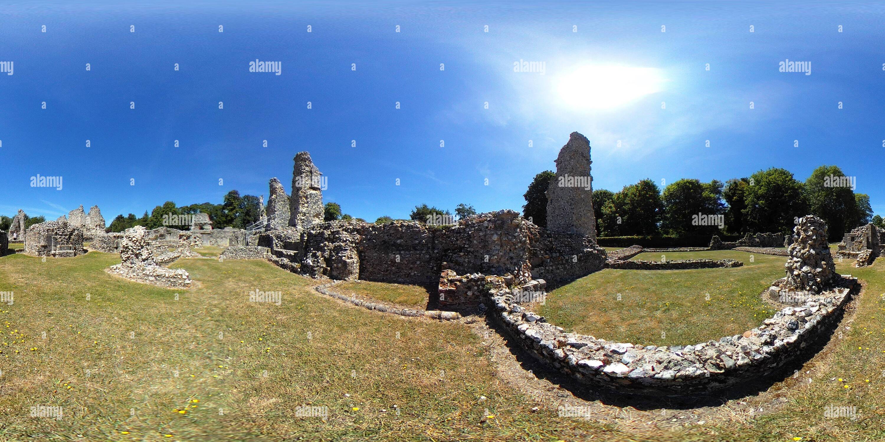 360° view of The ruins of Thetford Priory, one of the most important ...