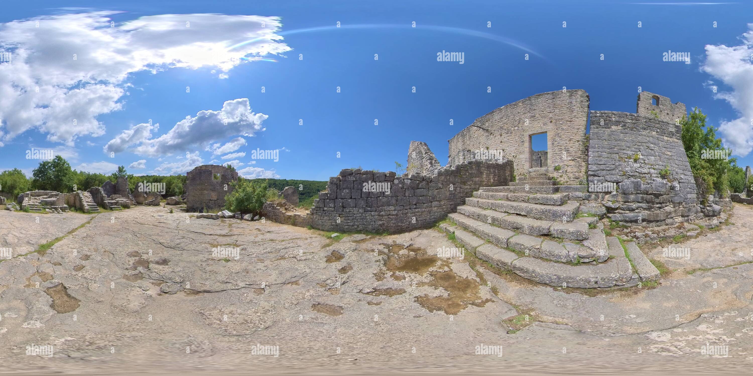 360° view of Dvigrad - Town Square - Alamy