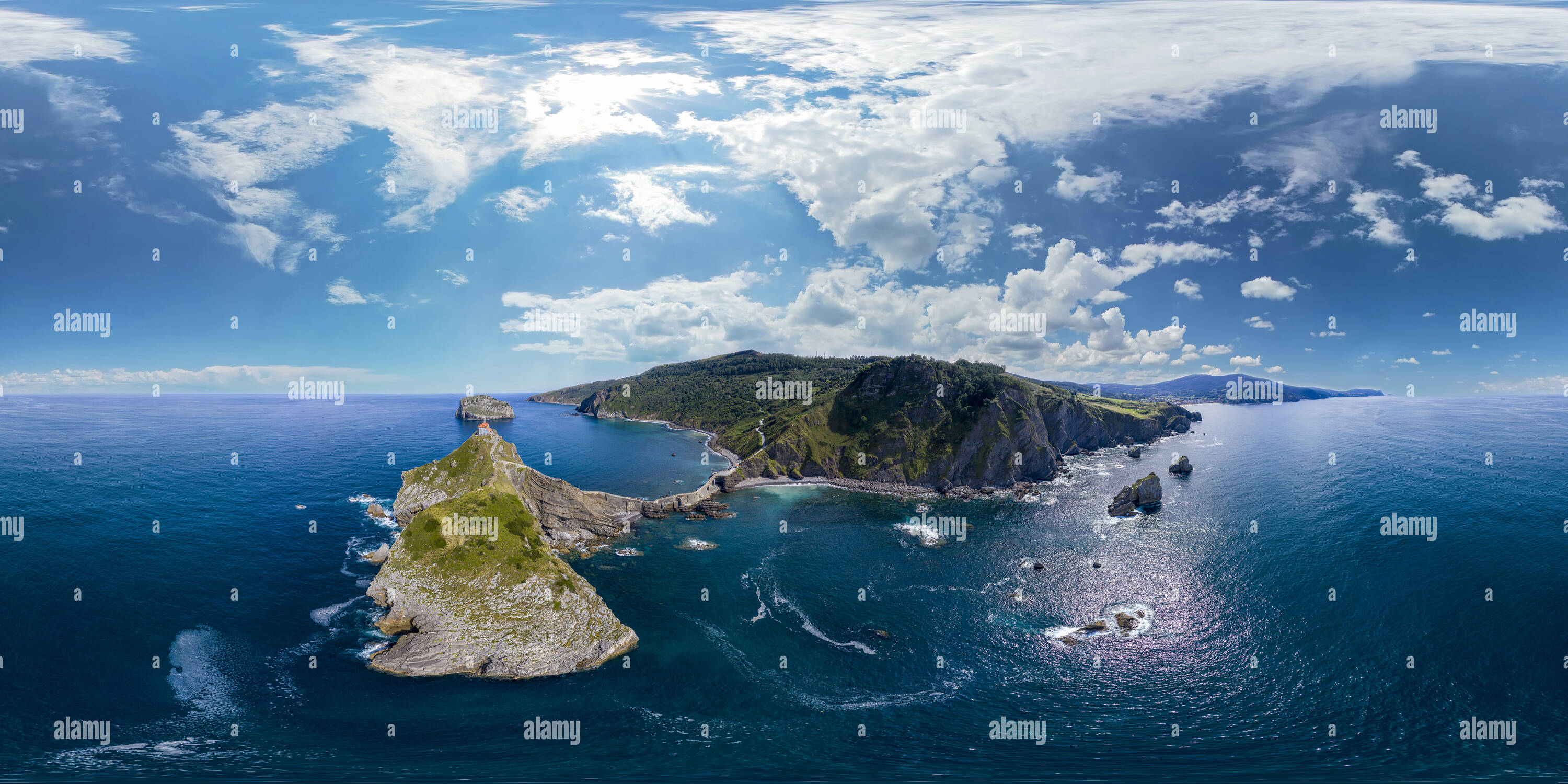 360° view of San Juan de Gaztelugatxe, Basque Country - Alamy