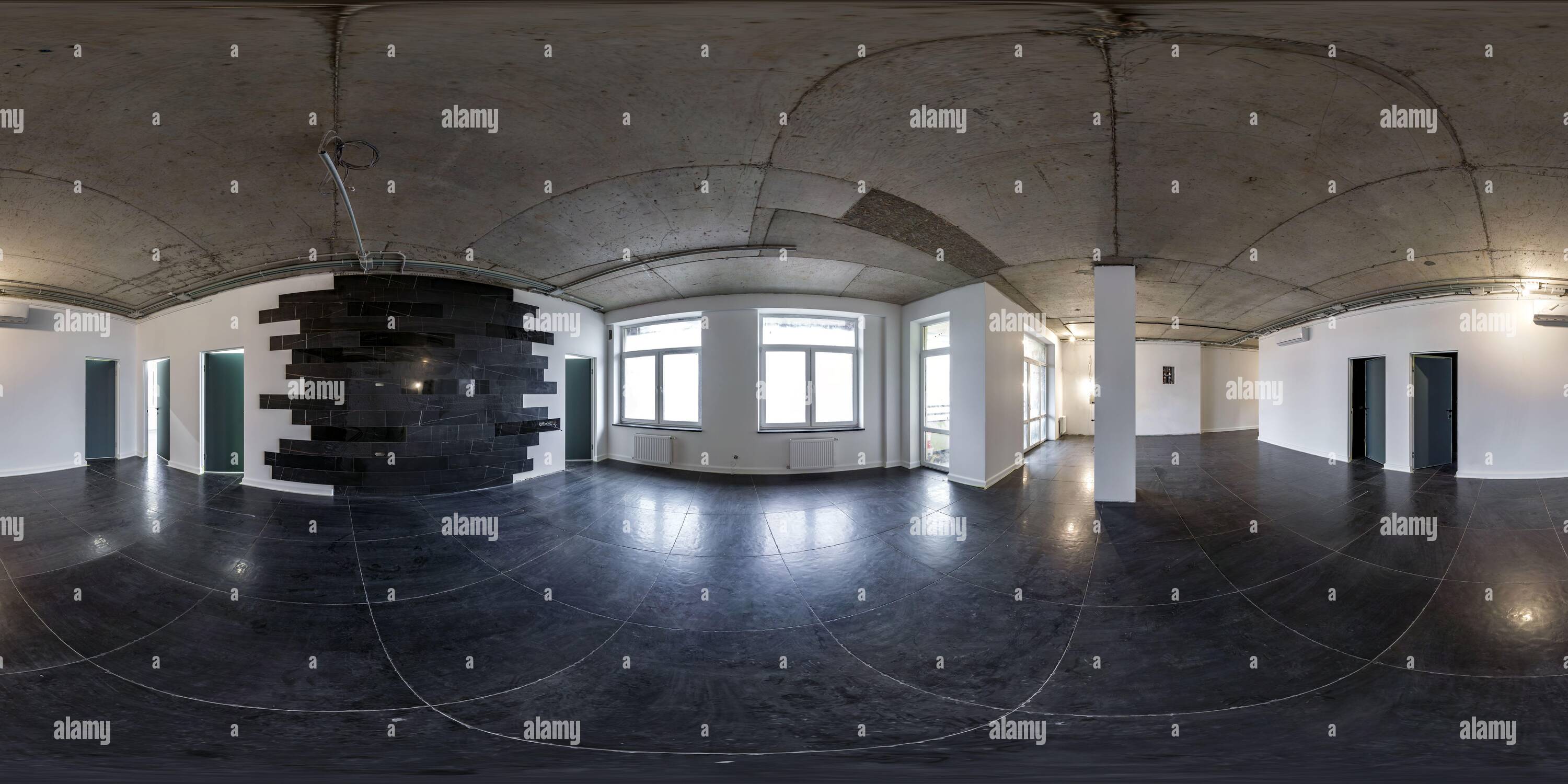 360° view of empty room without furniture. full spherical hdri panorama ...