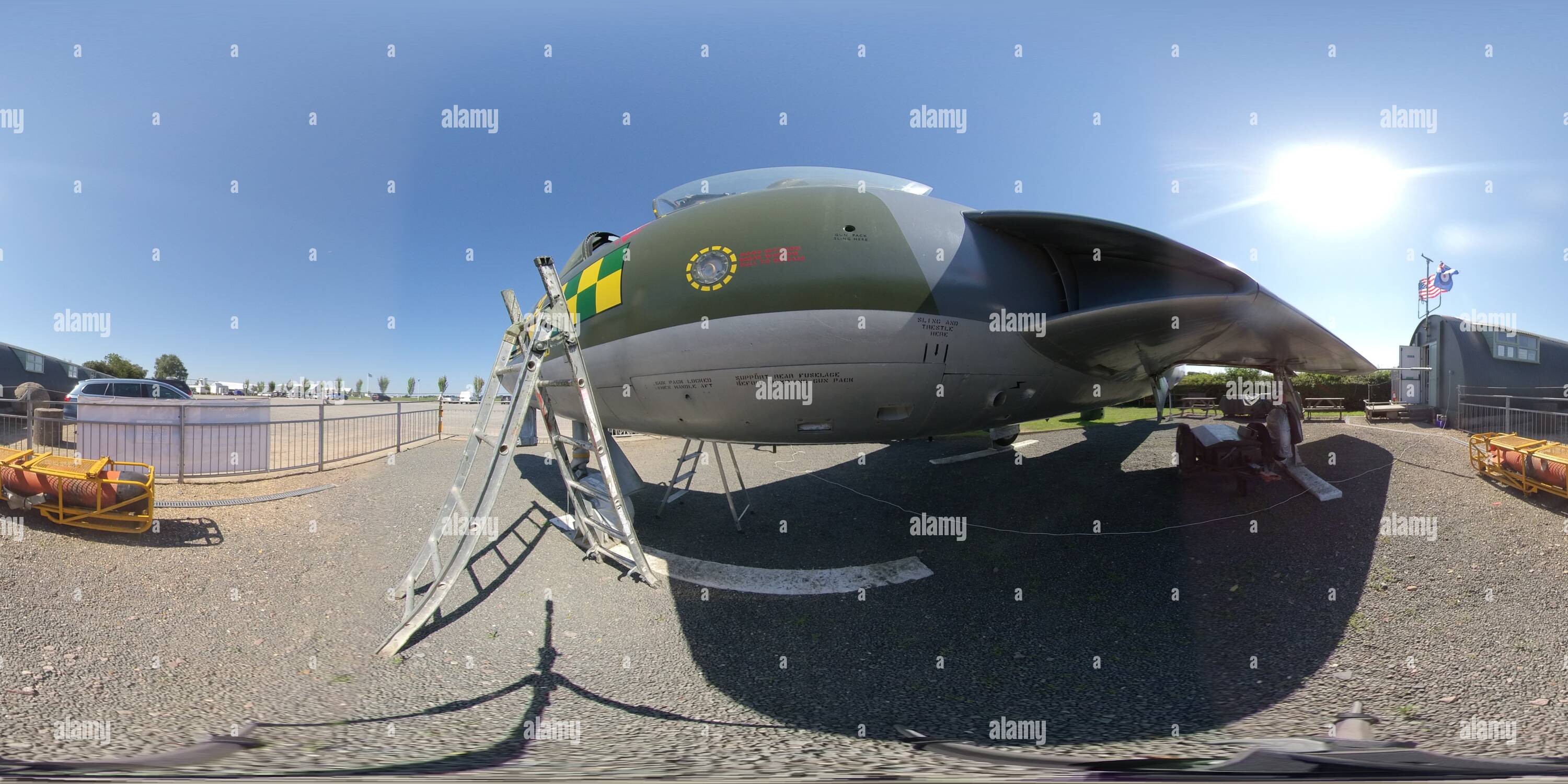 360° view of Hawker Hunter Fighter Jet left side wing view - Alamy