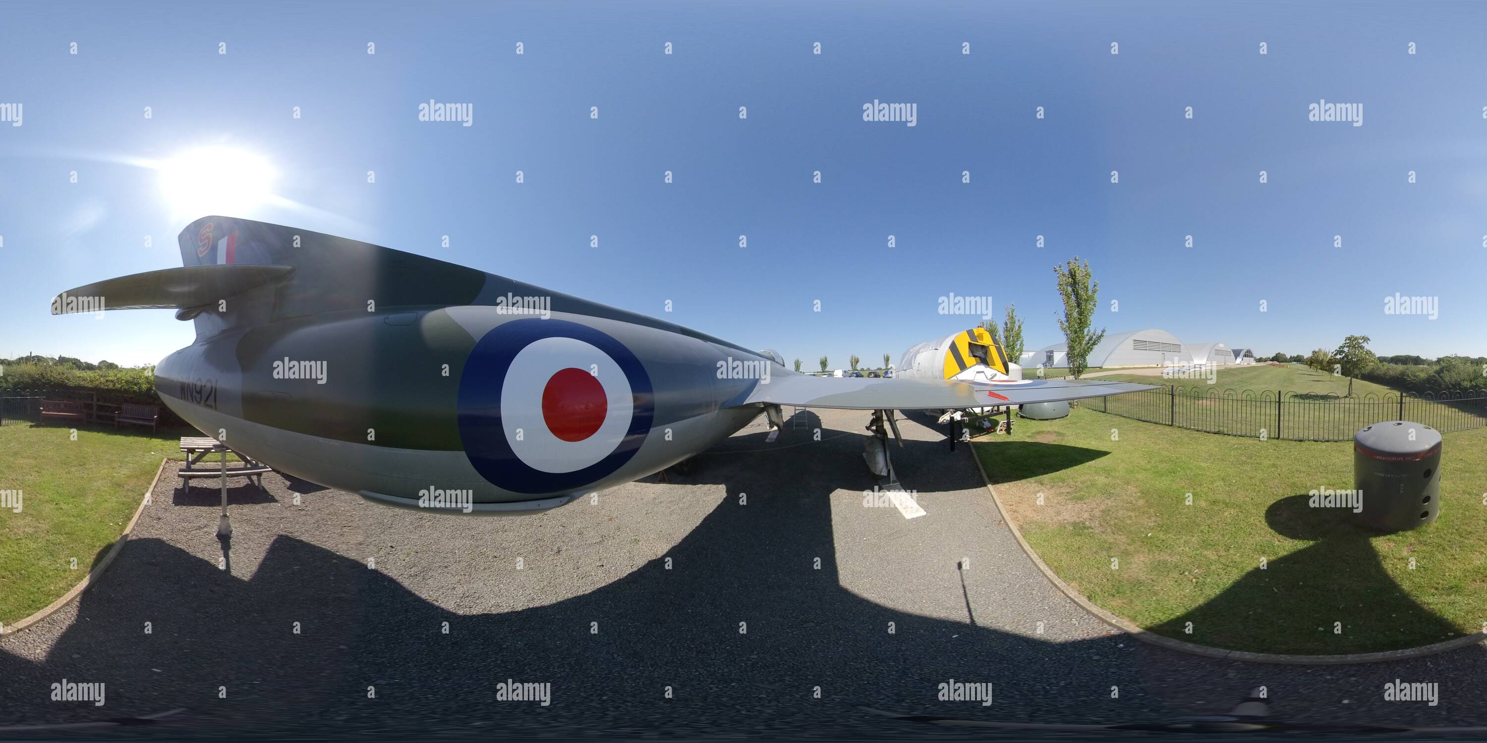 360° view of Hawker Hunter Fighter Jet rear right side body and wing ...