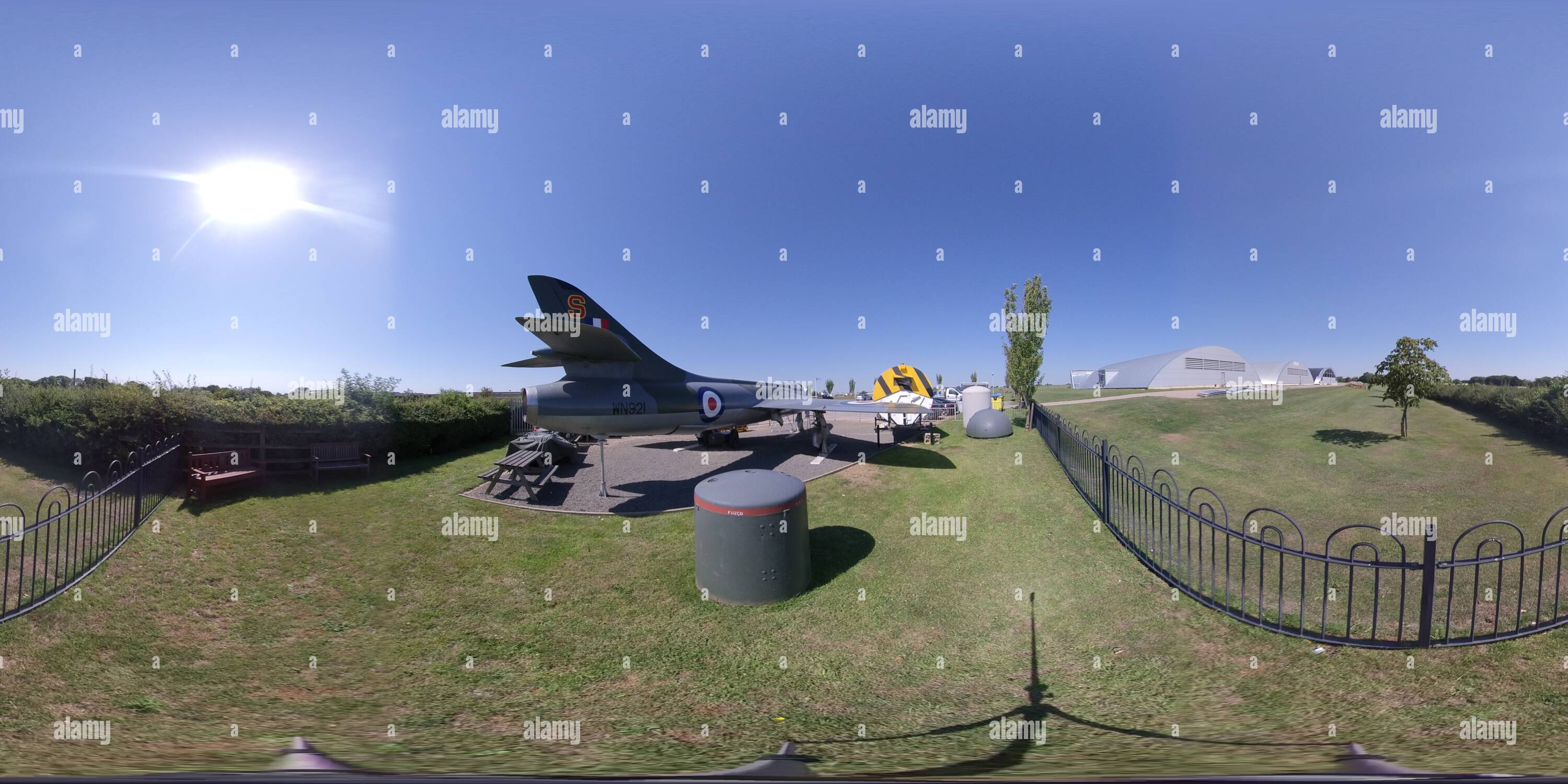 360° view of Hawker Hunter Fighter Jet rear right side body and wing ...