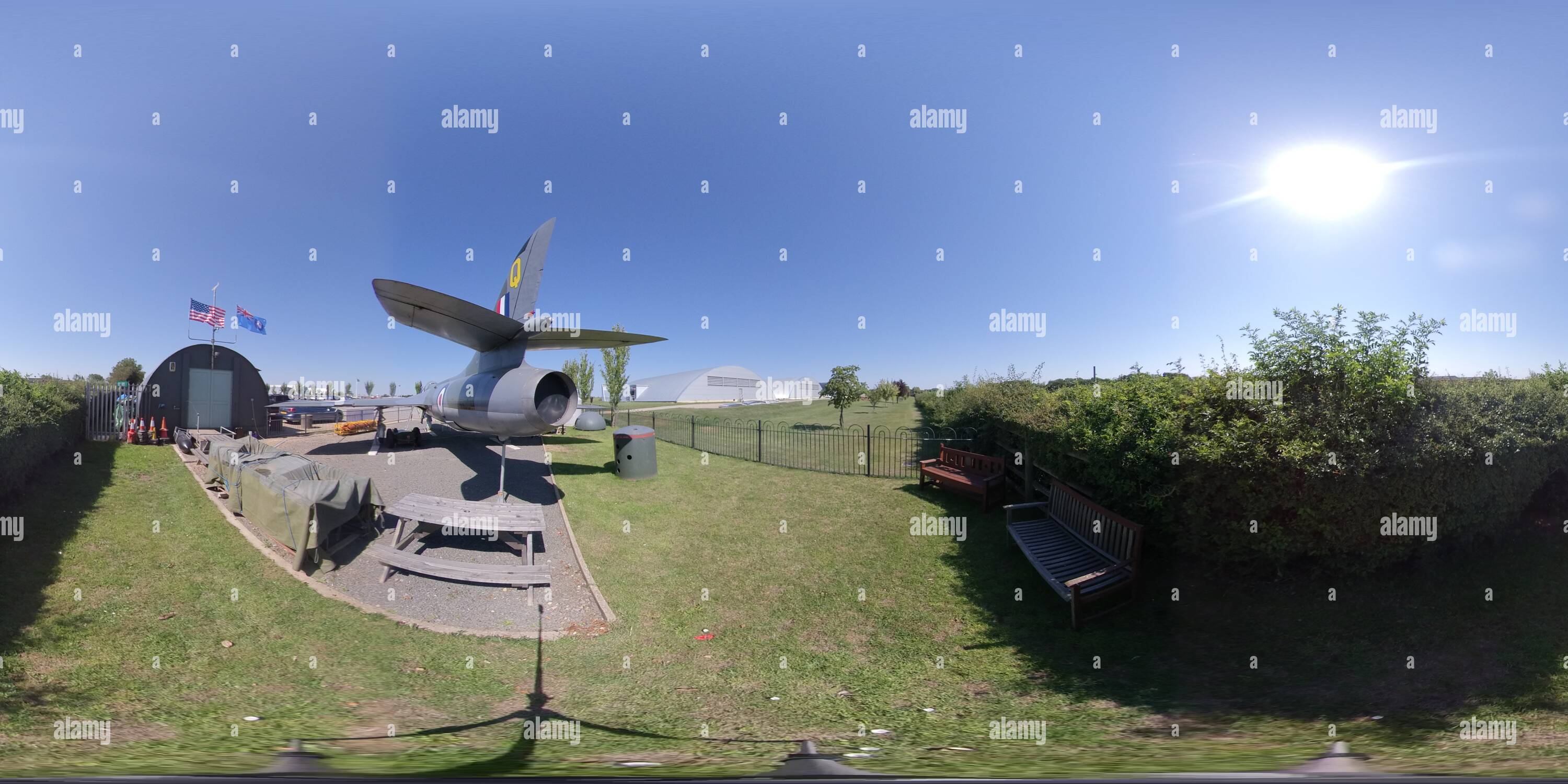 360° view of Hawker Hunter Fighter Jet rear left side body and wing ...