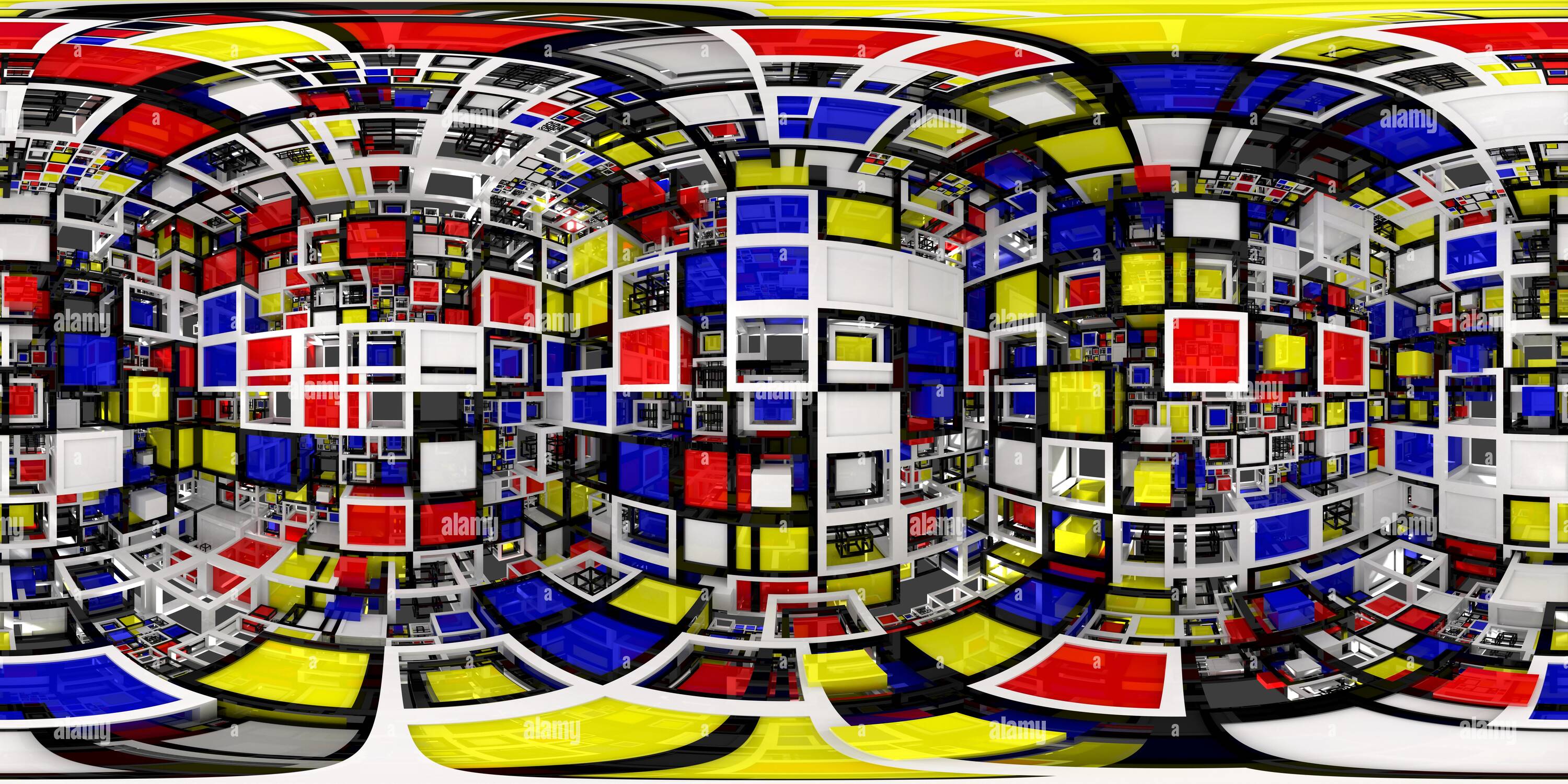 360° view of Mondrian cube - deep sides - Alamy