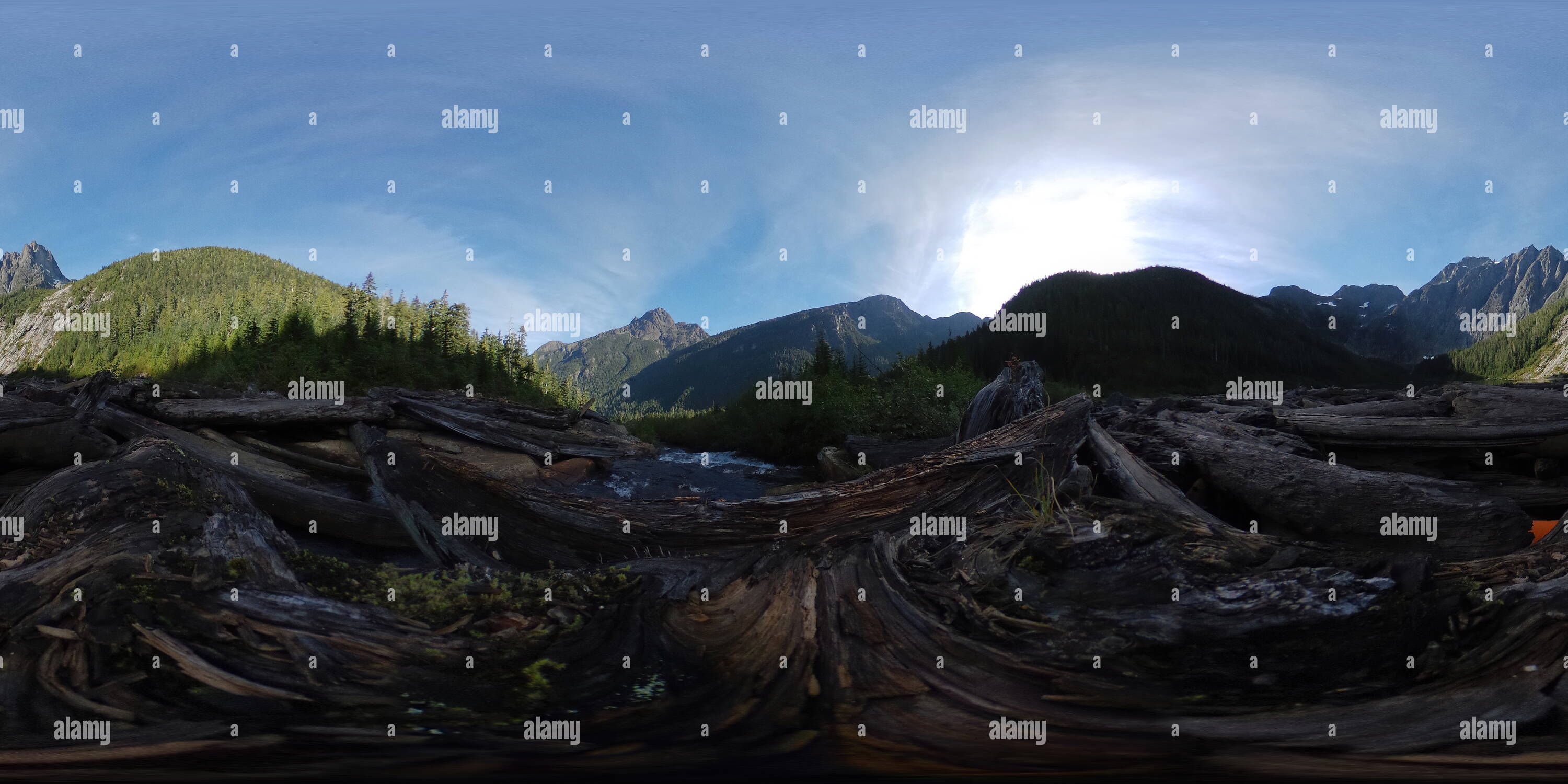 360° view of Landslide Lake, Comox-Strathcona D, BC, Canada - Alamy