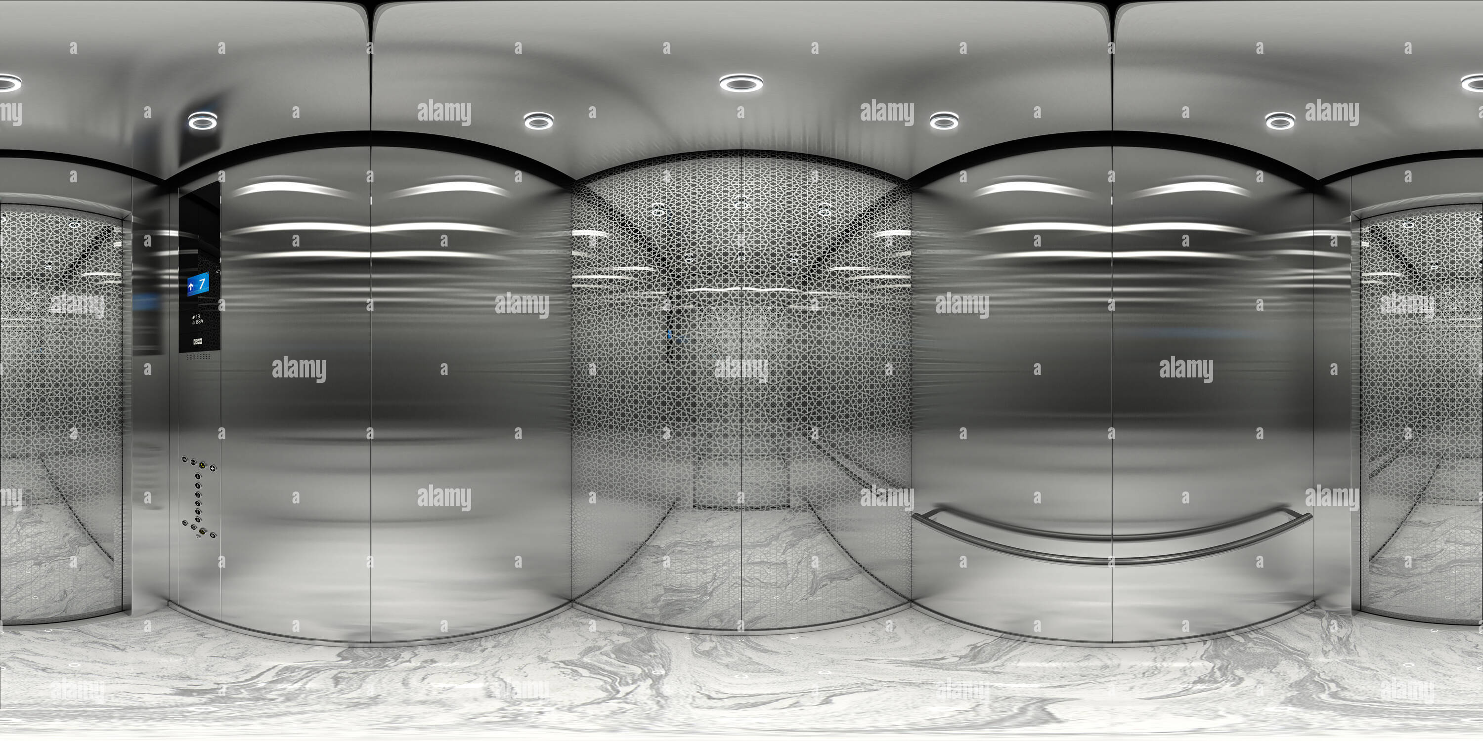 360° view of Elevator Interior 002 - Alamy
