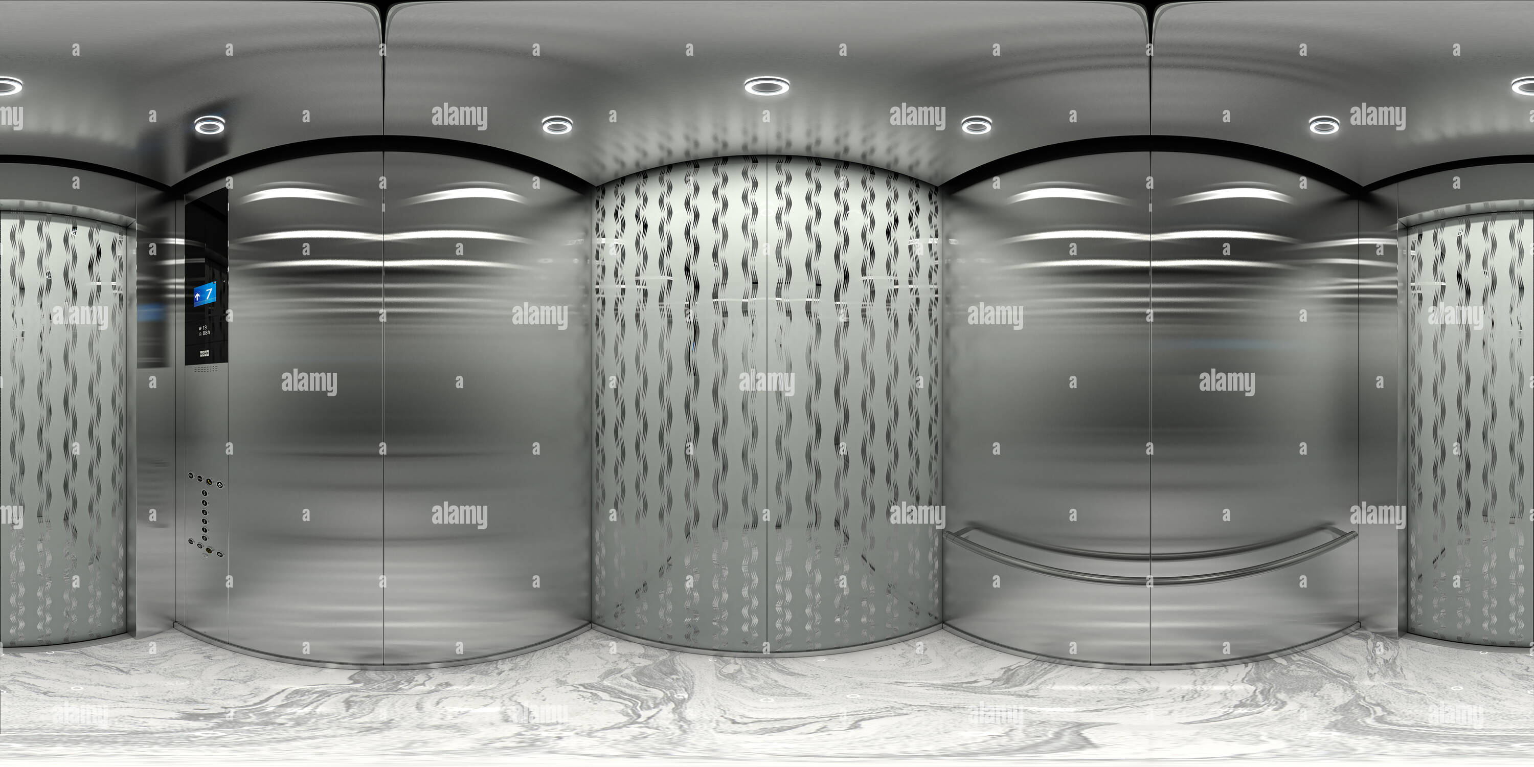 360° view of Elevator Interior 001 - Alamy