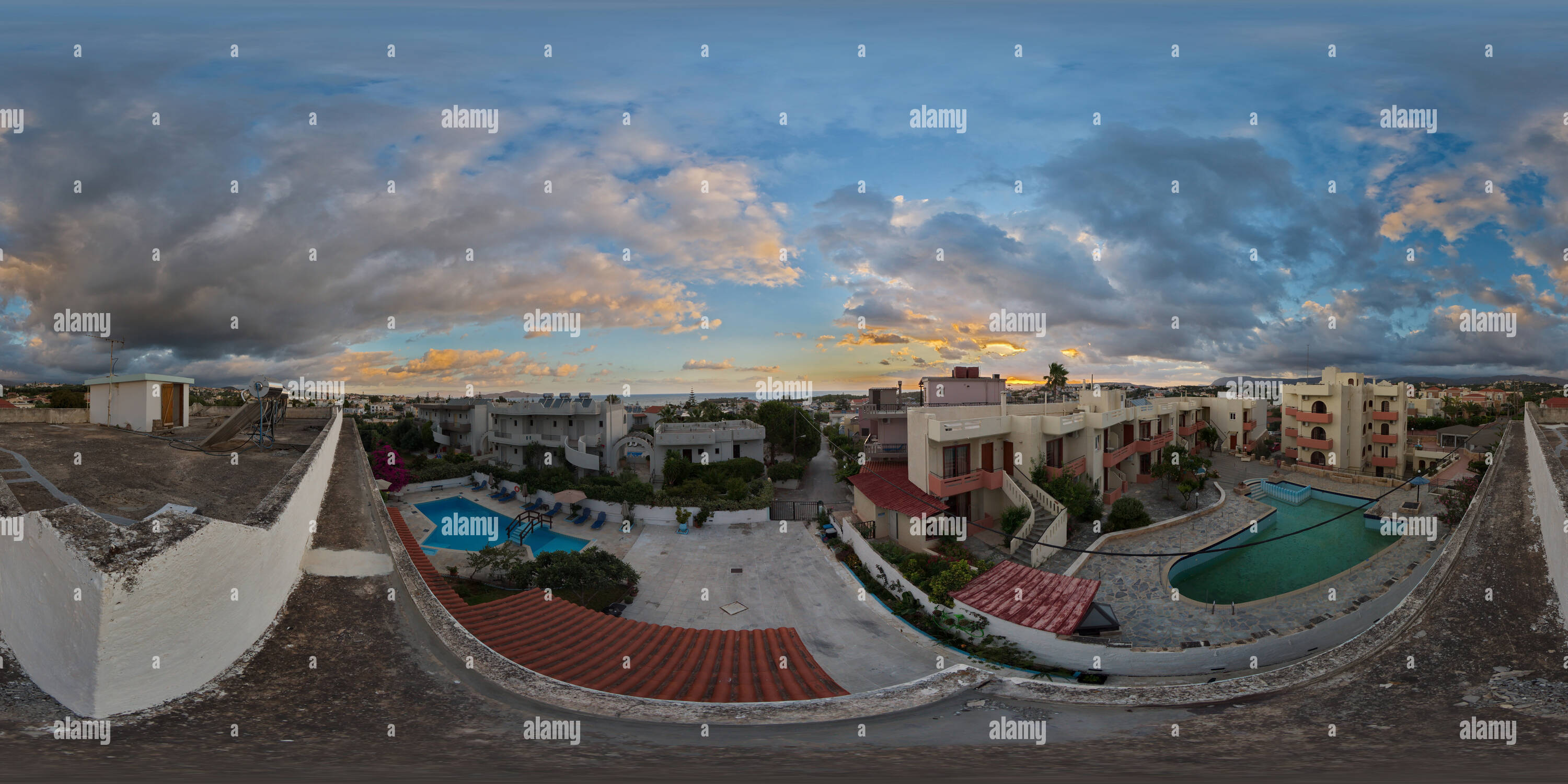 360° view of Crete.Chania.Kato Daratso.Hotel Faros - Alamy