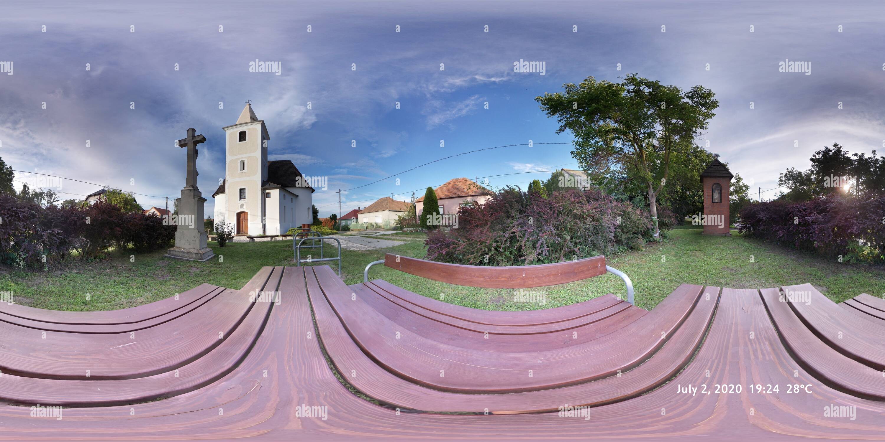 360° view of Rotunda of the 11th century, Rábaszentmiklós - Alamy