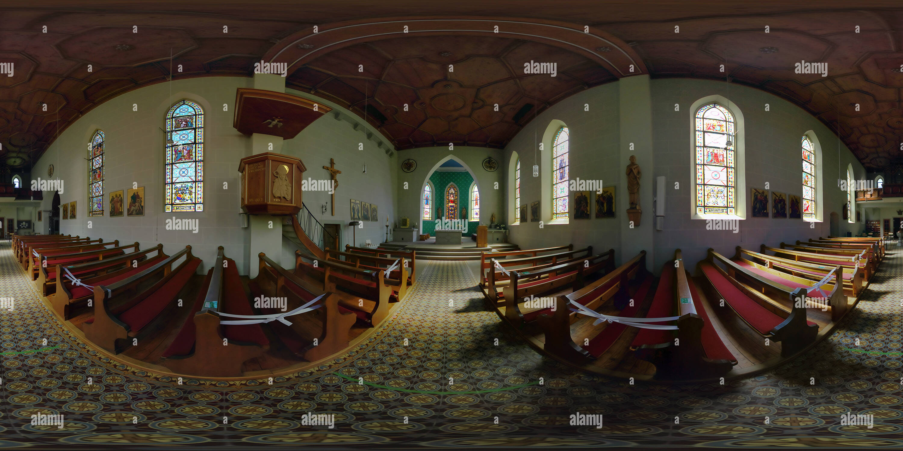 360° view of Interior of Peter and Paul Church in Bodman - Alamy