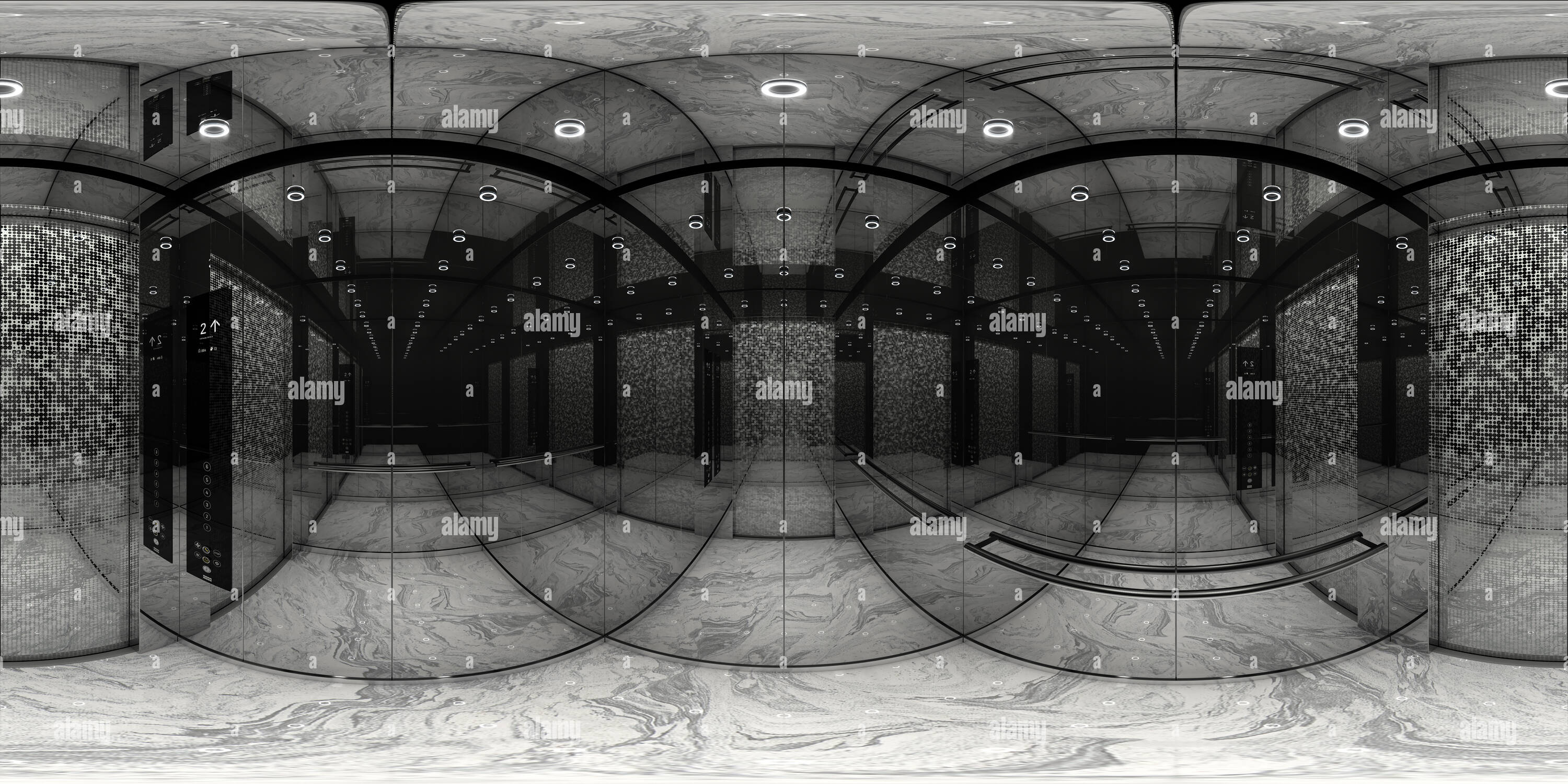 360° view of Elevator Interior 003 - Alamy
