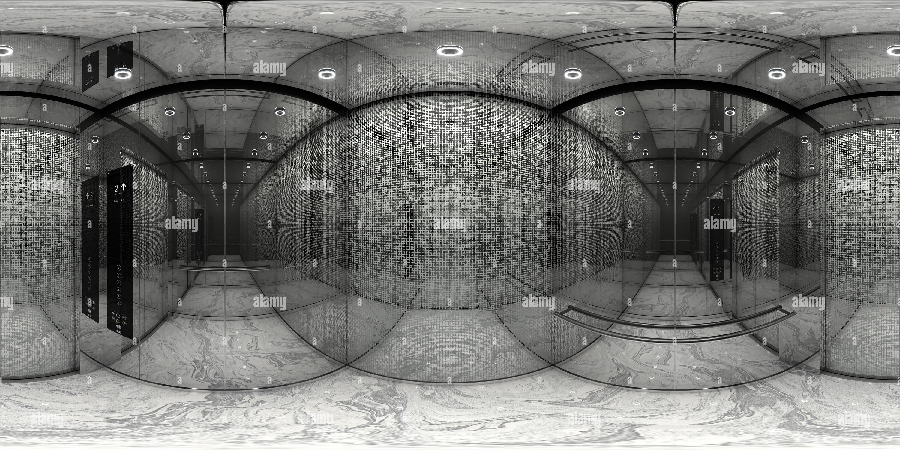 360° view of Elevator Interior 004 - Alamy