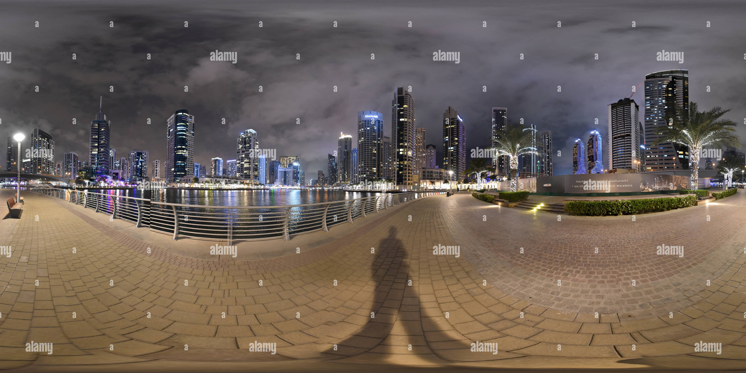 360° view of Marina Dubai, UAE - Alamy