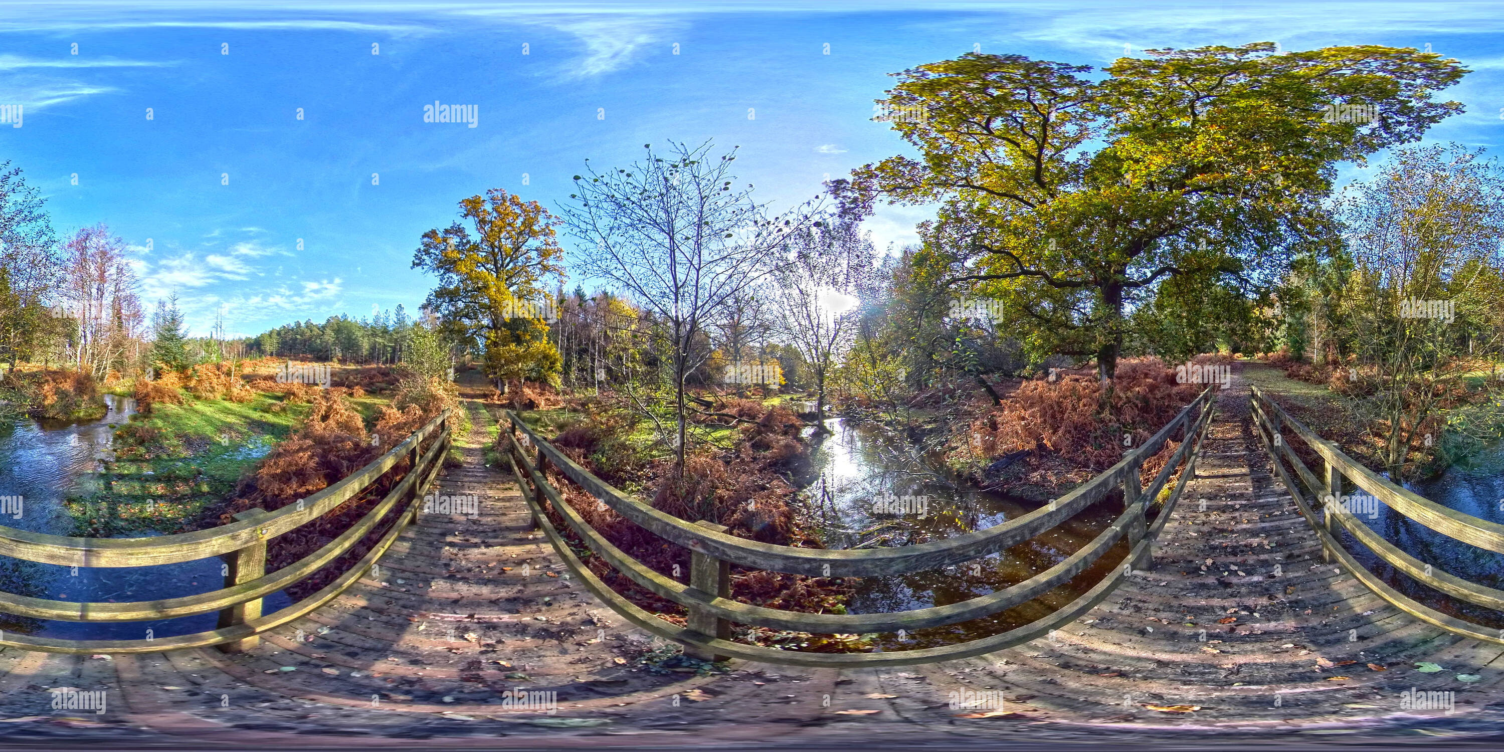 360° view of Bridge over Highland Water - Alamy