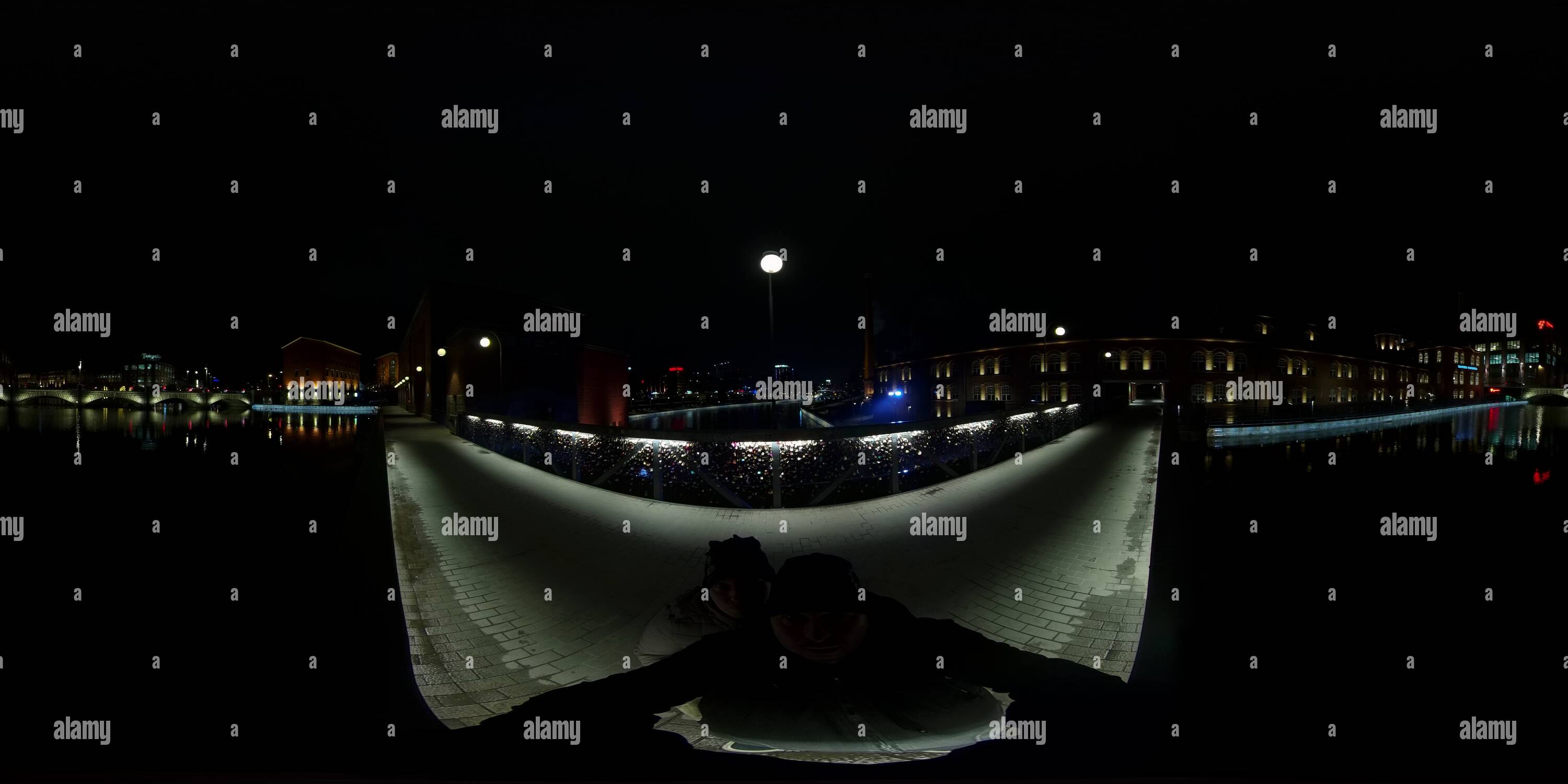 360° view of Tampere by night - Alamy