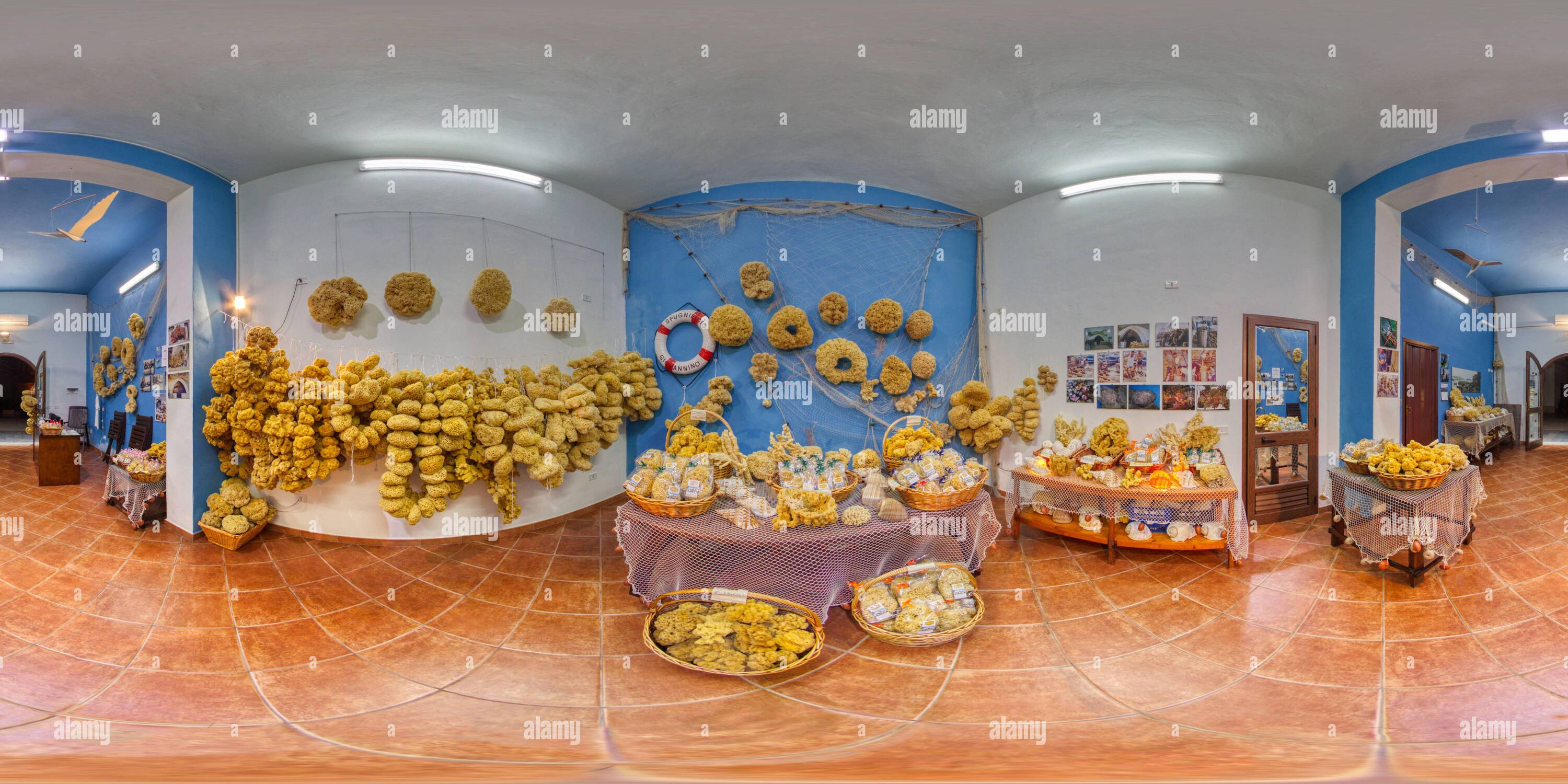 360° view of sponge factory in Lampedusa, Italy - Alamy