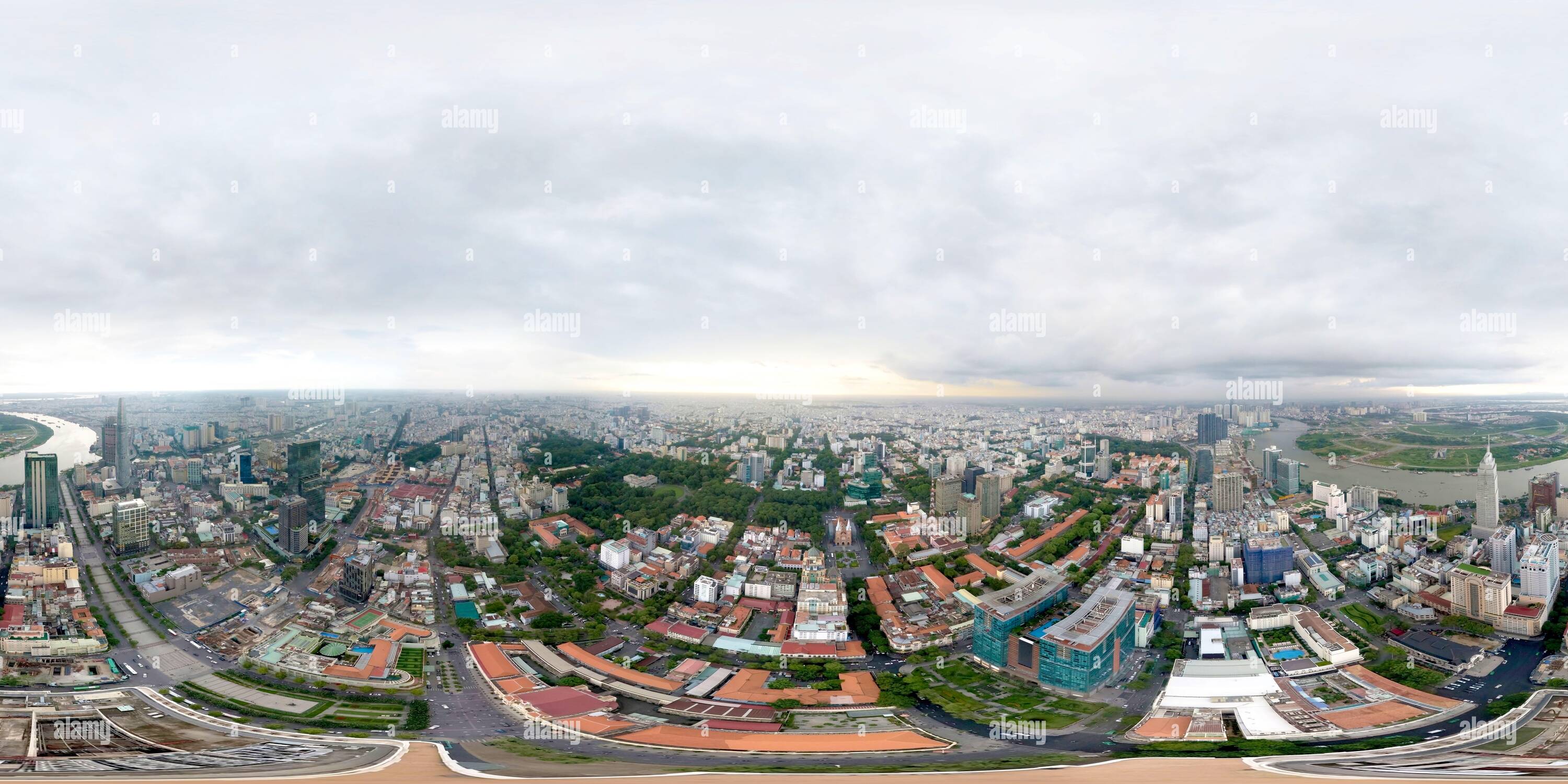 360° view of Panorama 360 VR still taken above the north end of Nguyen ...