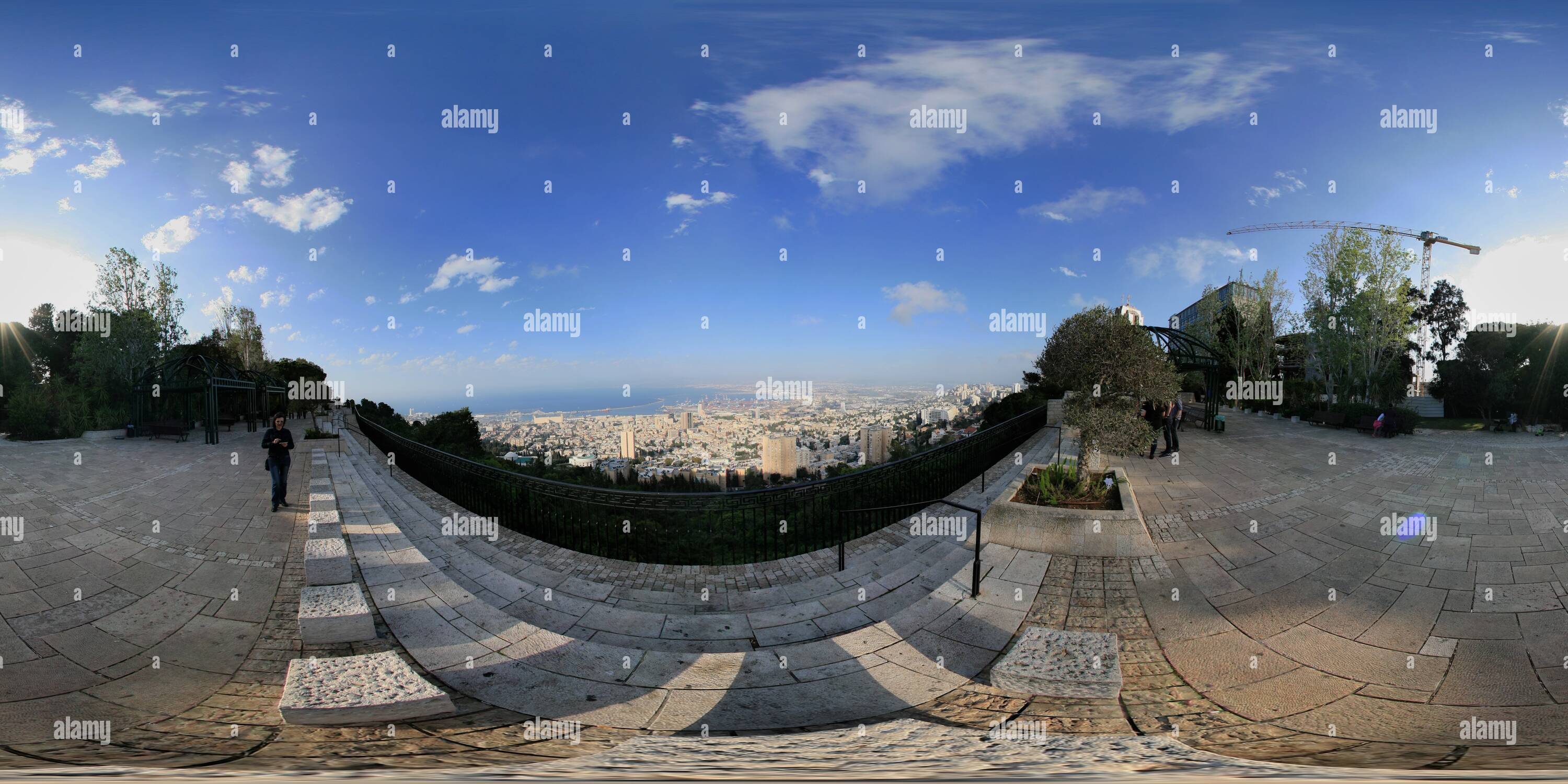 360° view of Evening view of the seaport in Haifa. Israel - Alamy