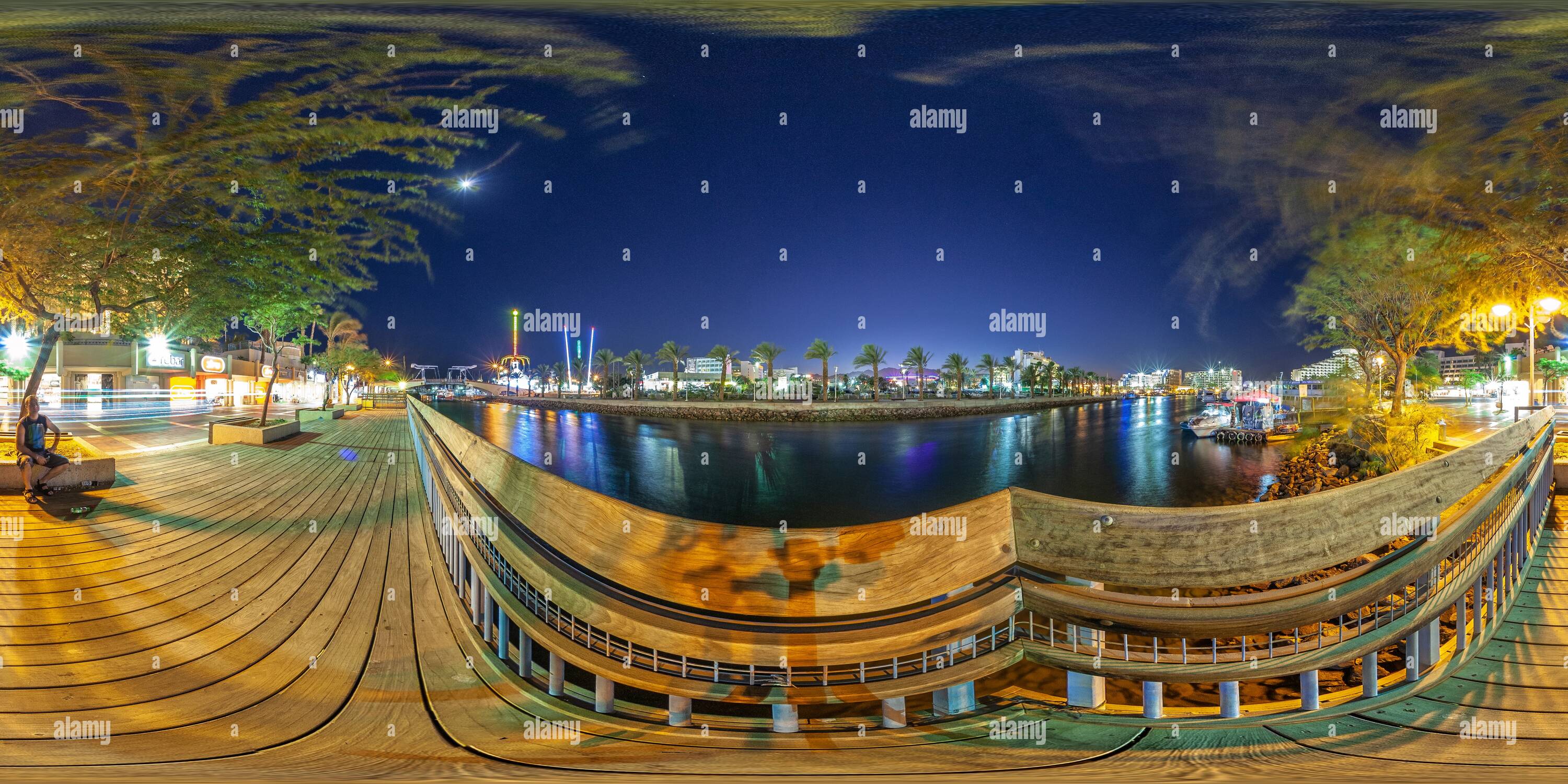 360° view of Night Lagoon in Elat . Israel - Alamy
