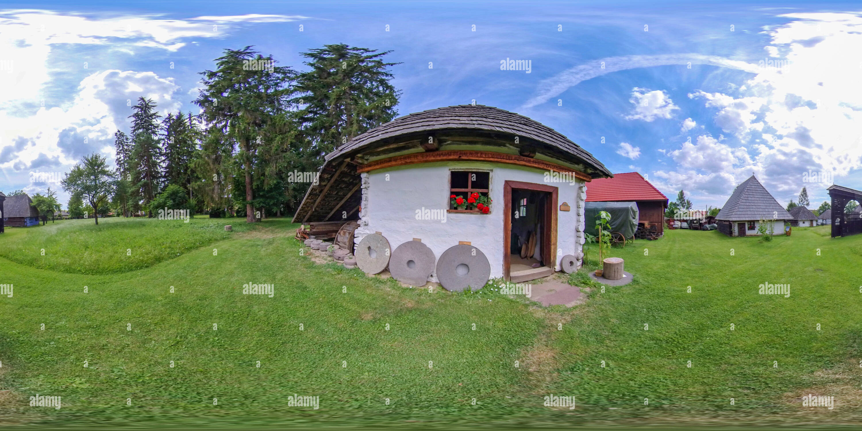 360° view of Traditional wooden house in Transylvania - Alamy