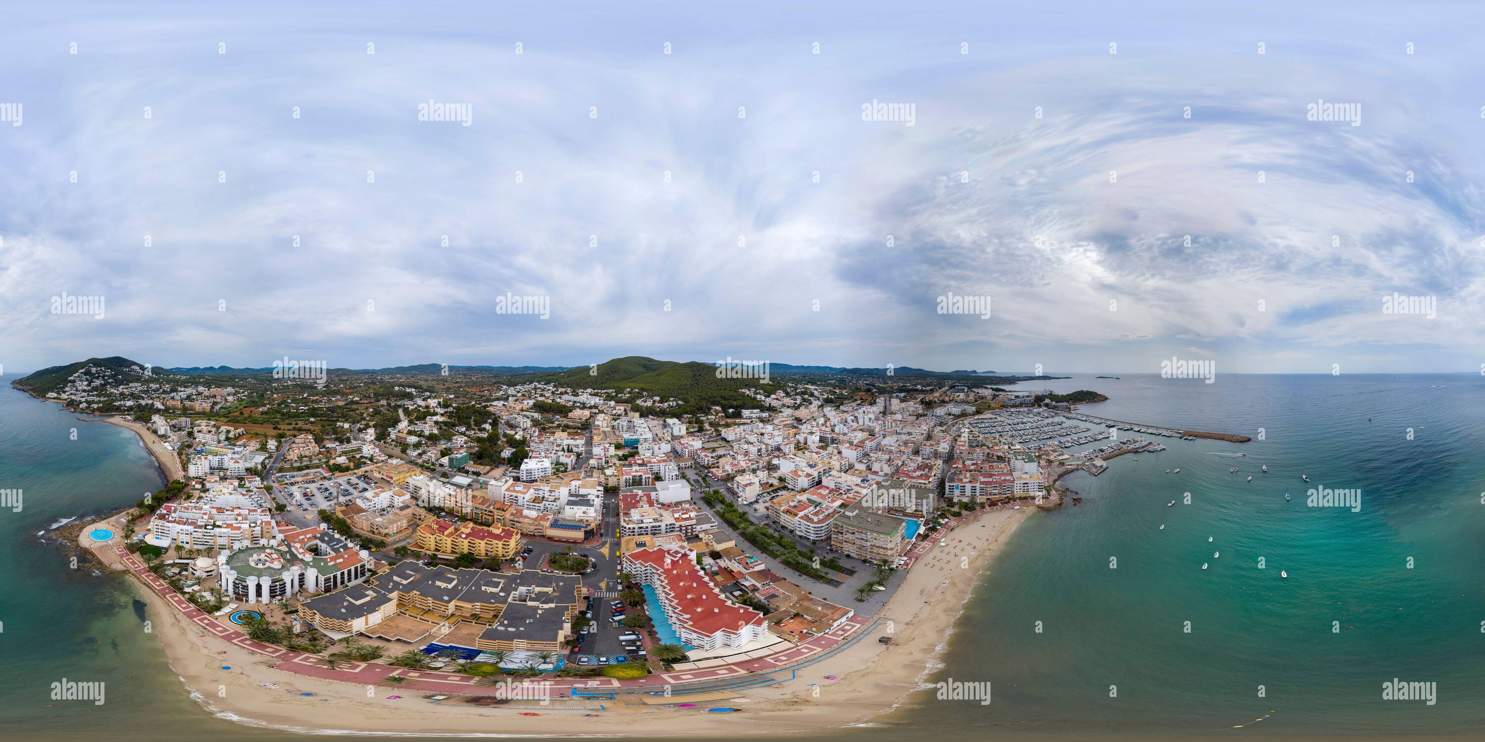 360° view of Aerial drone 360 Degree panoramic sphere aerial photo of ...