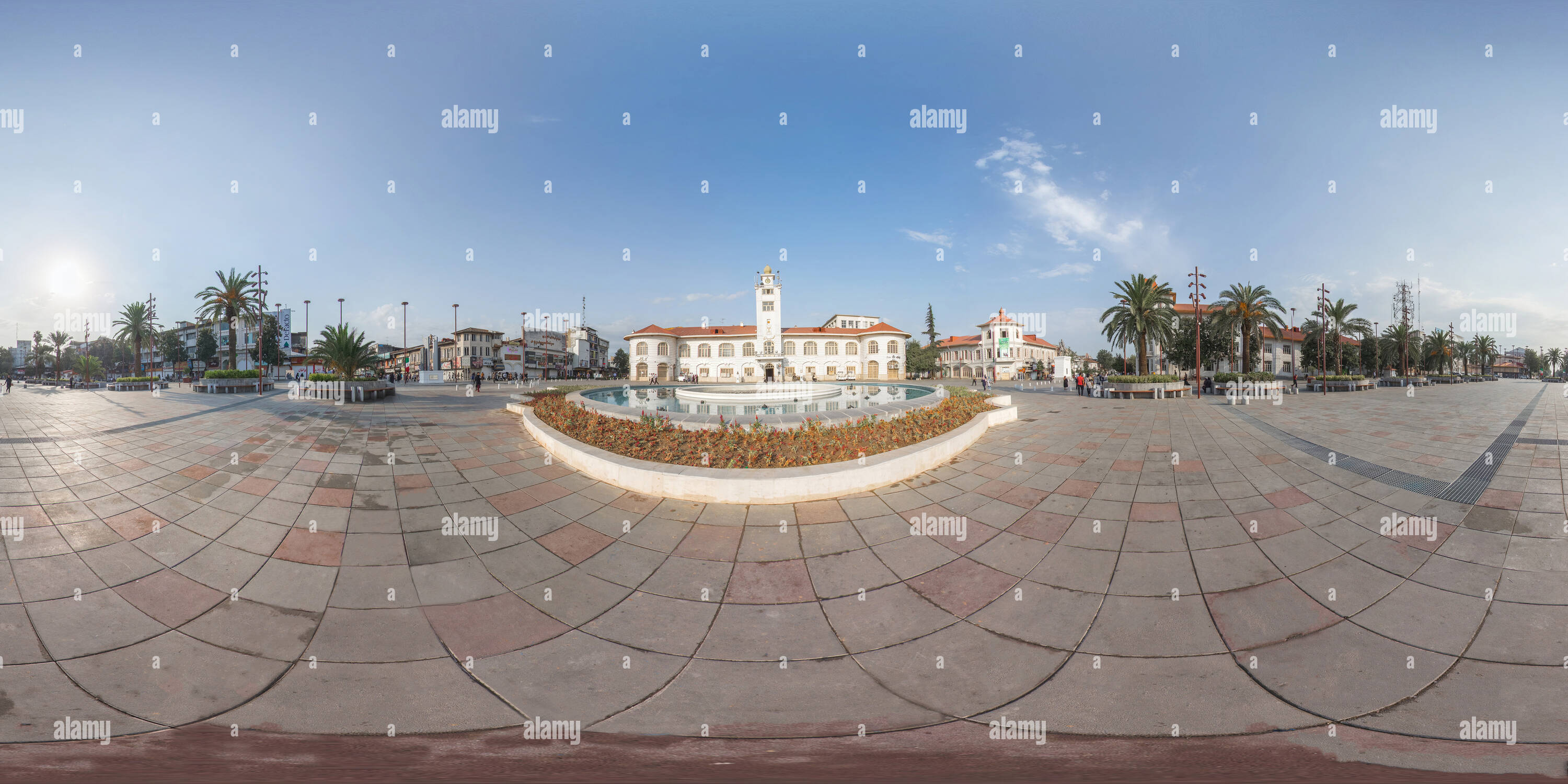 360° view of Municipality Mansion and Clock Tower - Alamy