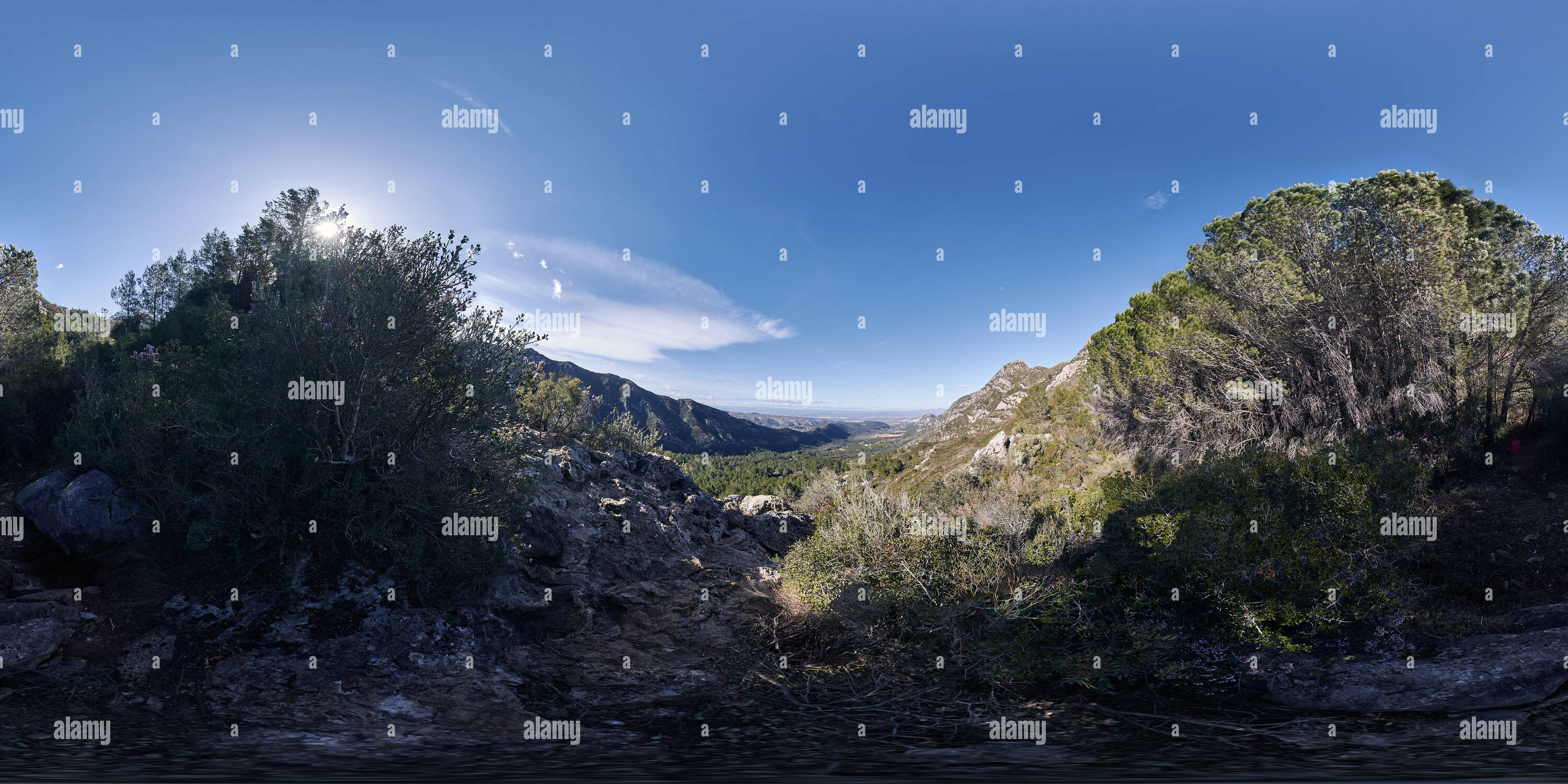 360° view of La Casella valley - Alamy
