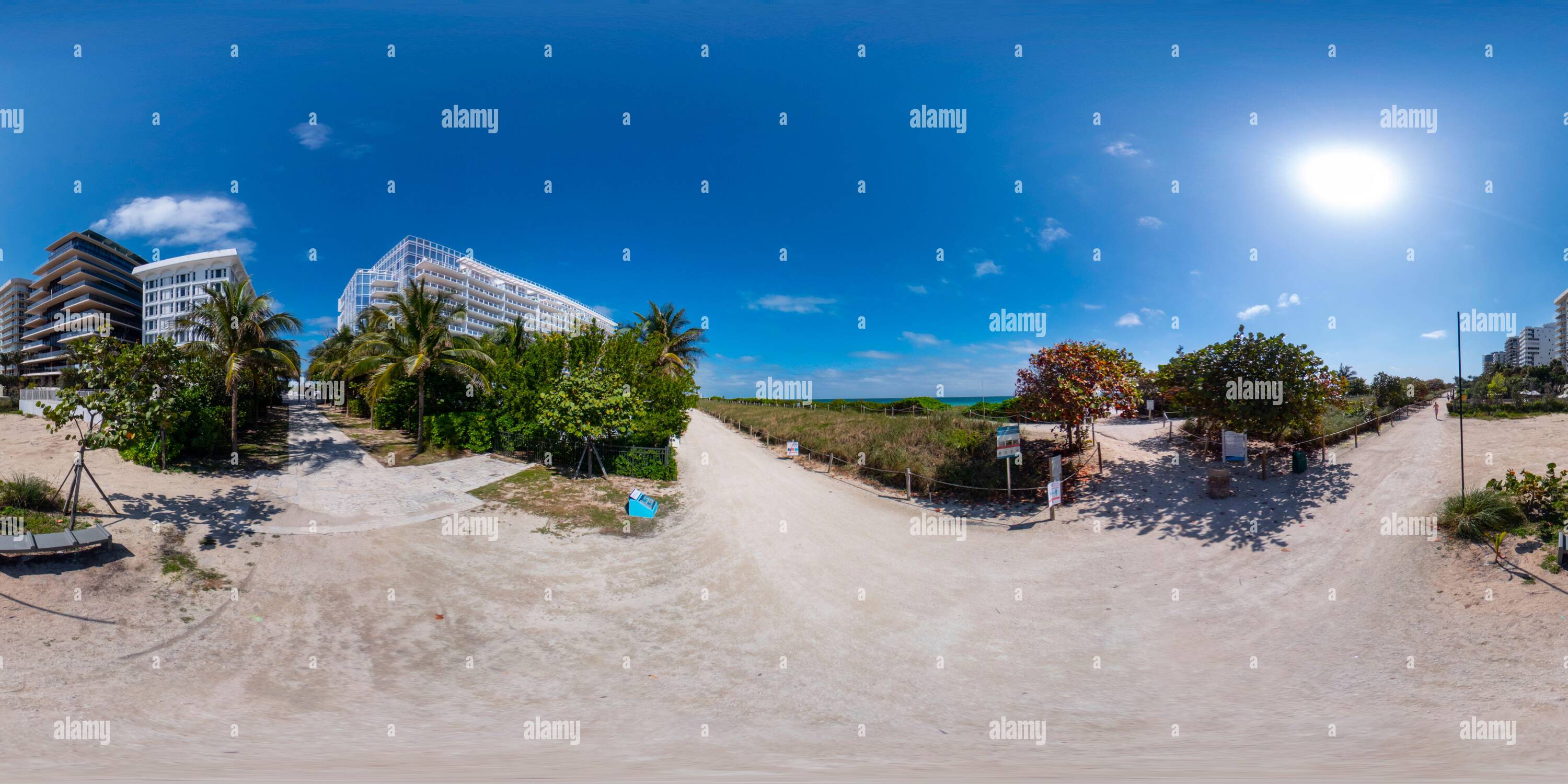 360° view of 360 virtual tour photo Miami Beach Surfside sand and dunes ...