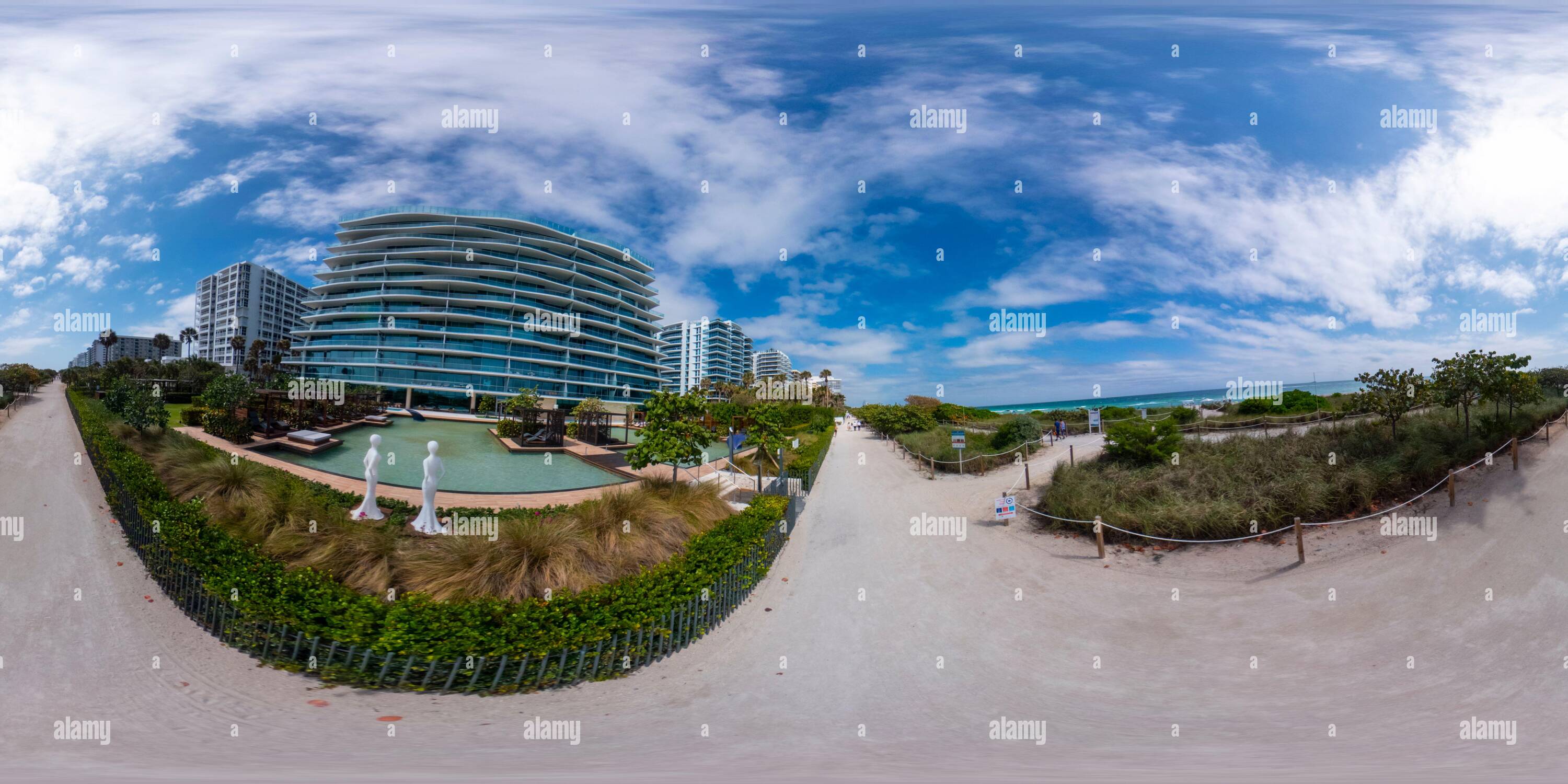 360° view of 360 photo walking path Miami Beach Atlantic Way - Alamy