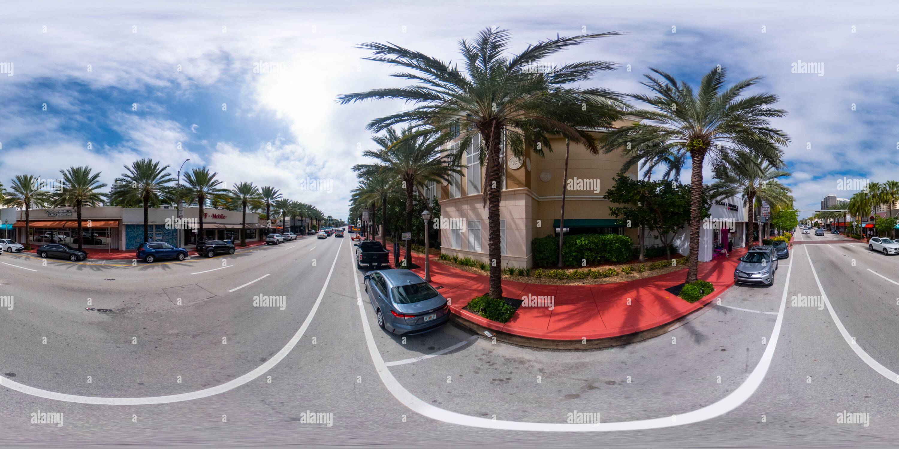 360° view of 360 vr photo Harding Avenue Surfside Miami FL - Alamy