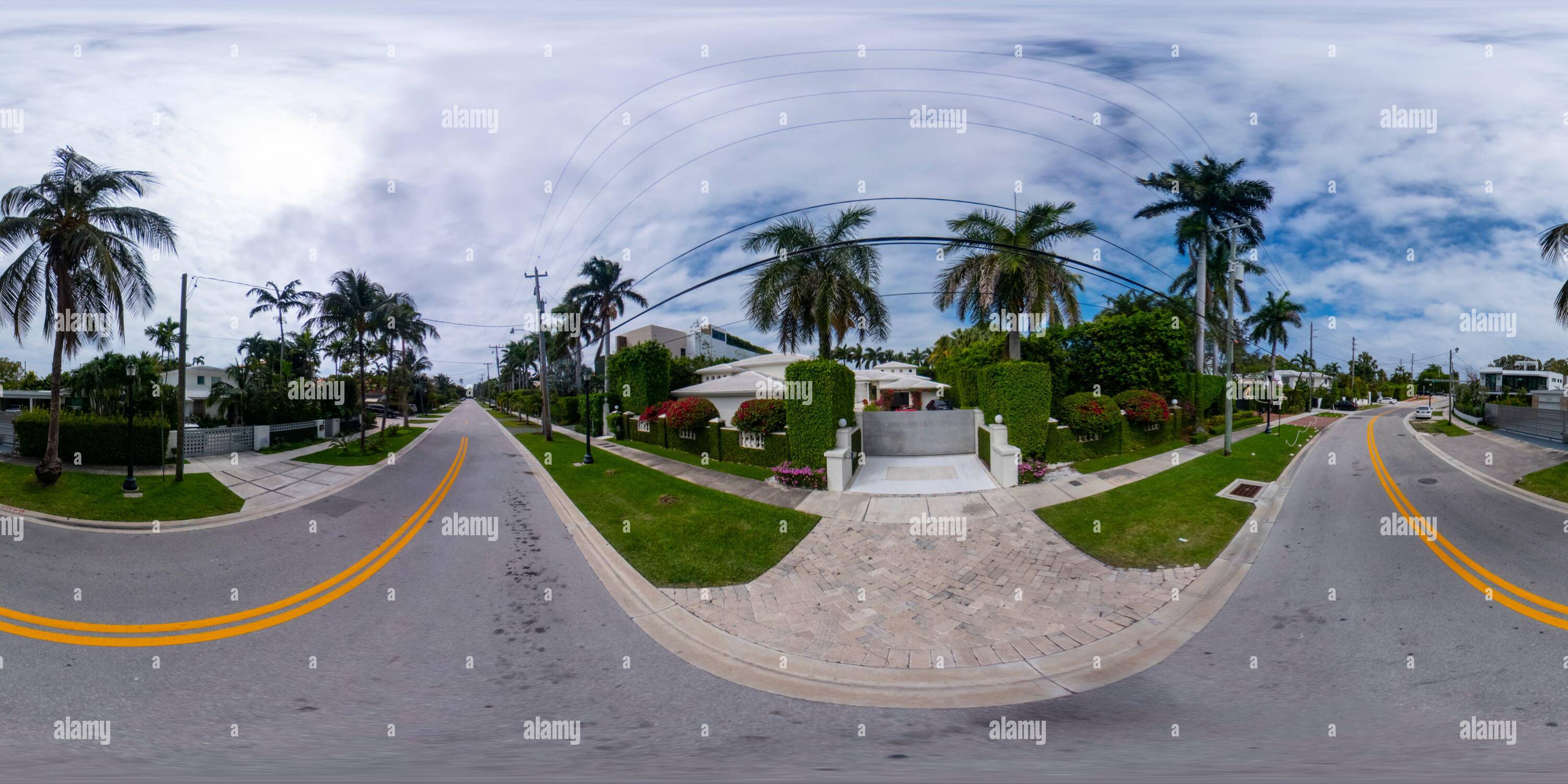 360° view of 360 vr photo luxury mansions in Miami Beach FL - Alamy