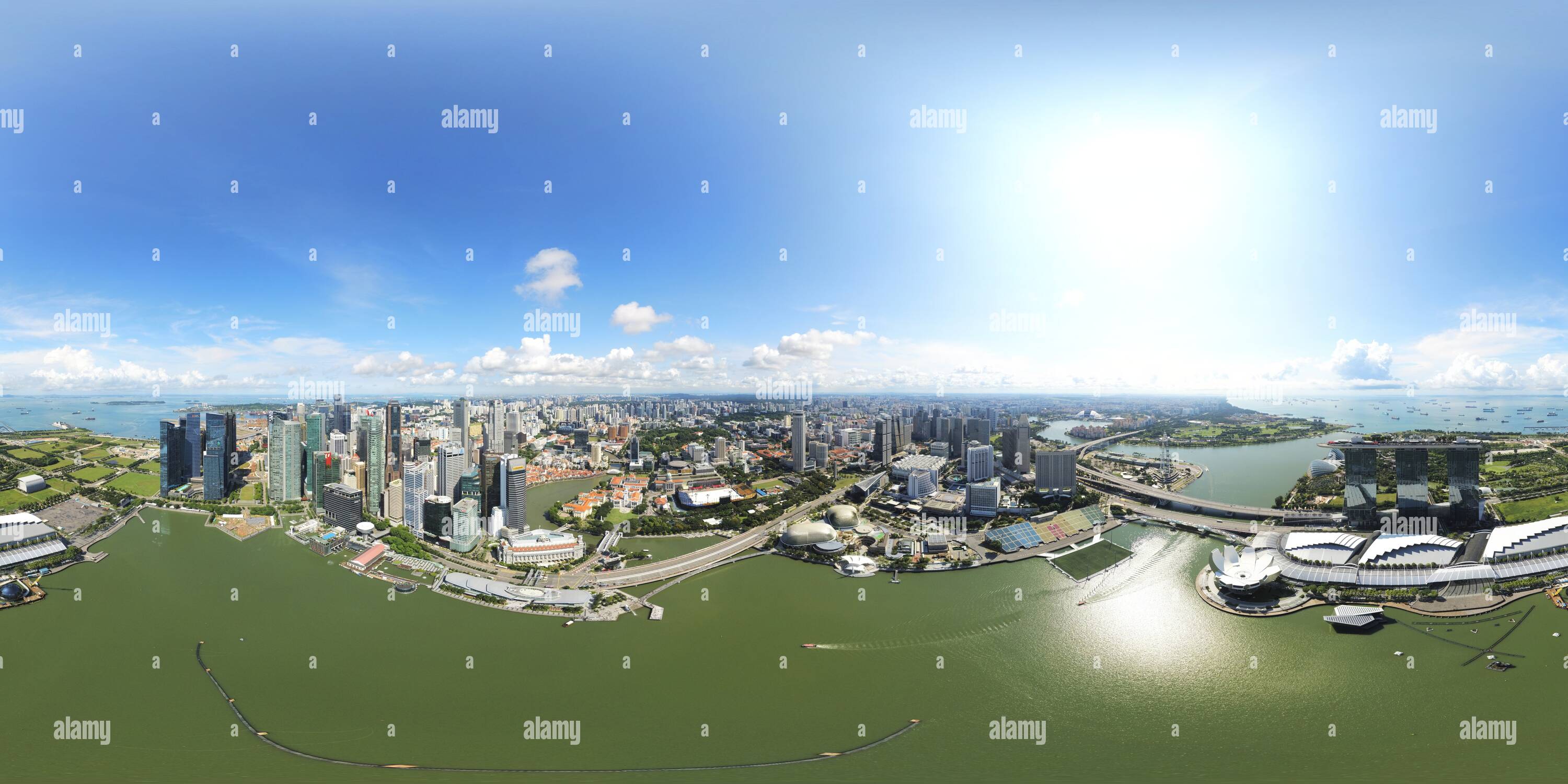 360° view of Singapore Marina Bay - Alamy