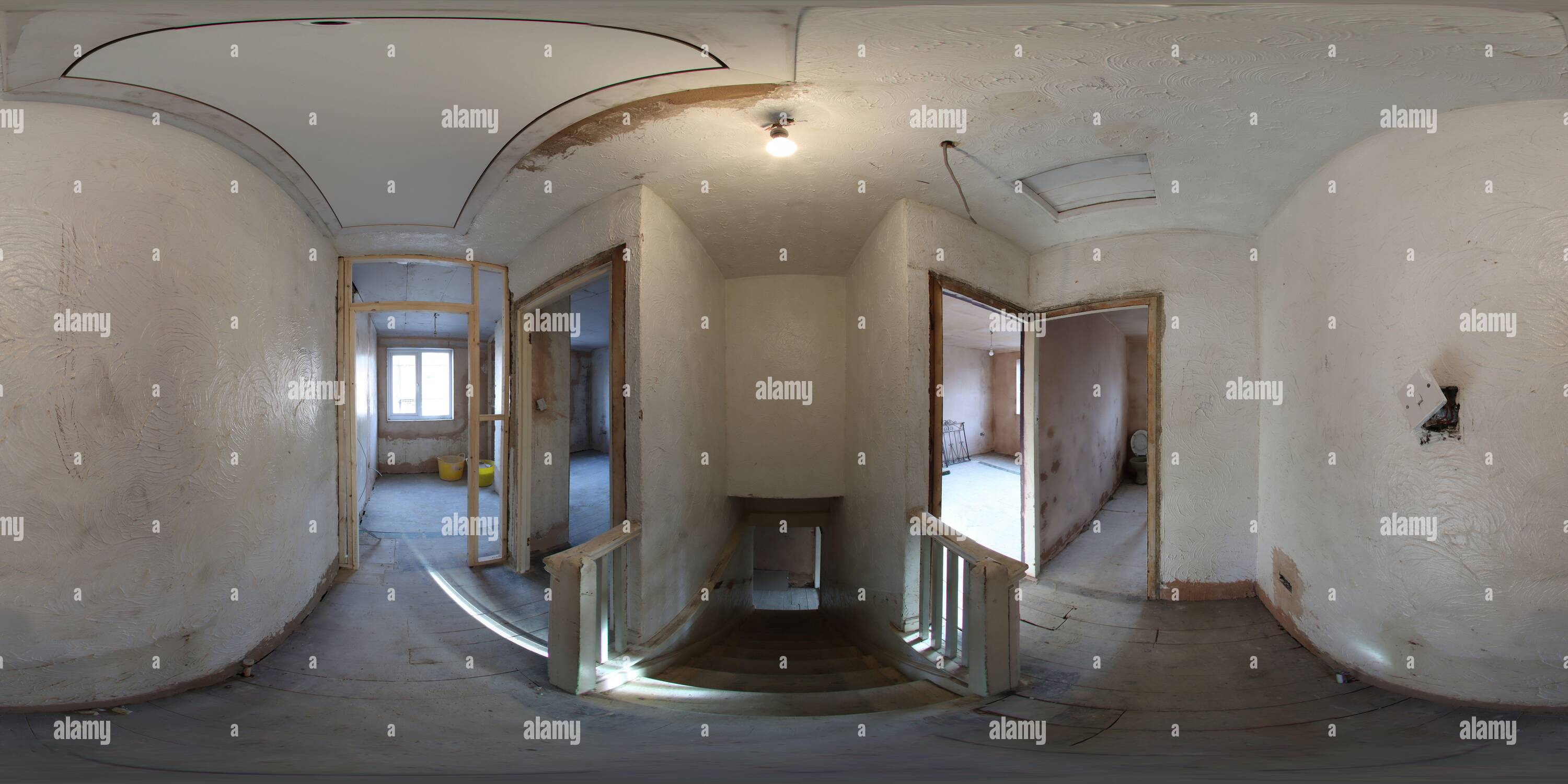 360° view of 360 Degree panoramic sphere photo of construction working ...