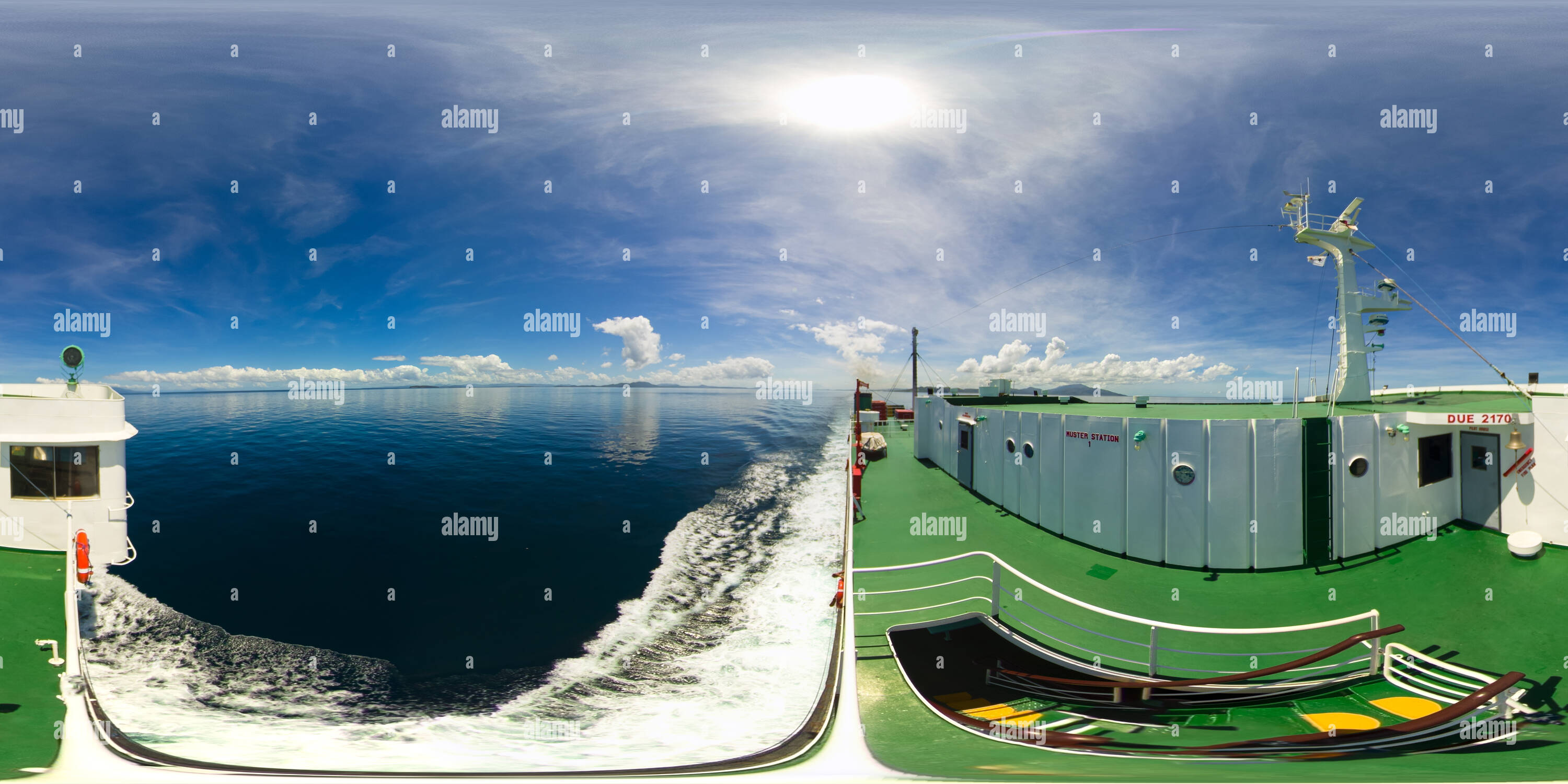 360° view of Passenger ferry at sea. 360-Degree view - Alamy