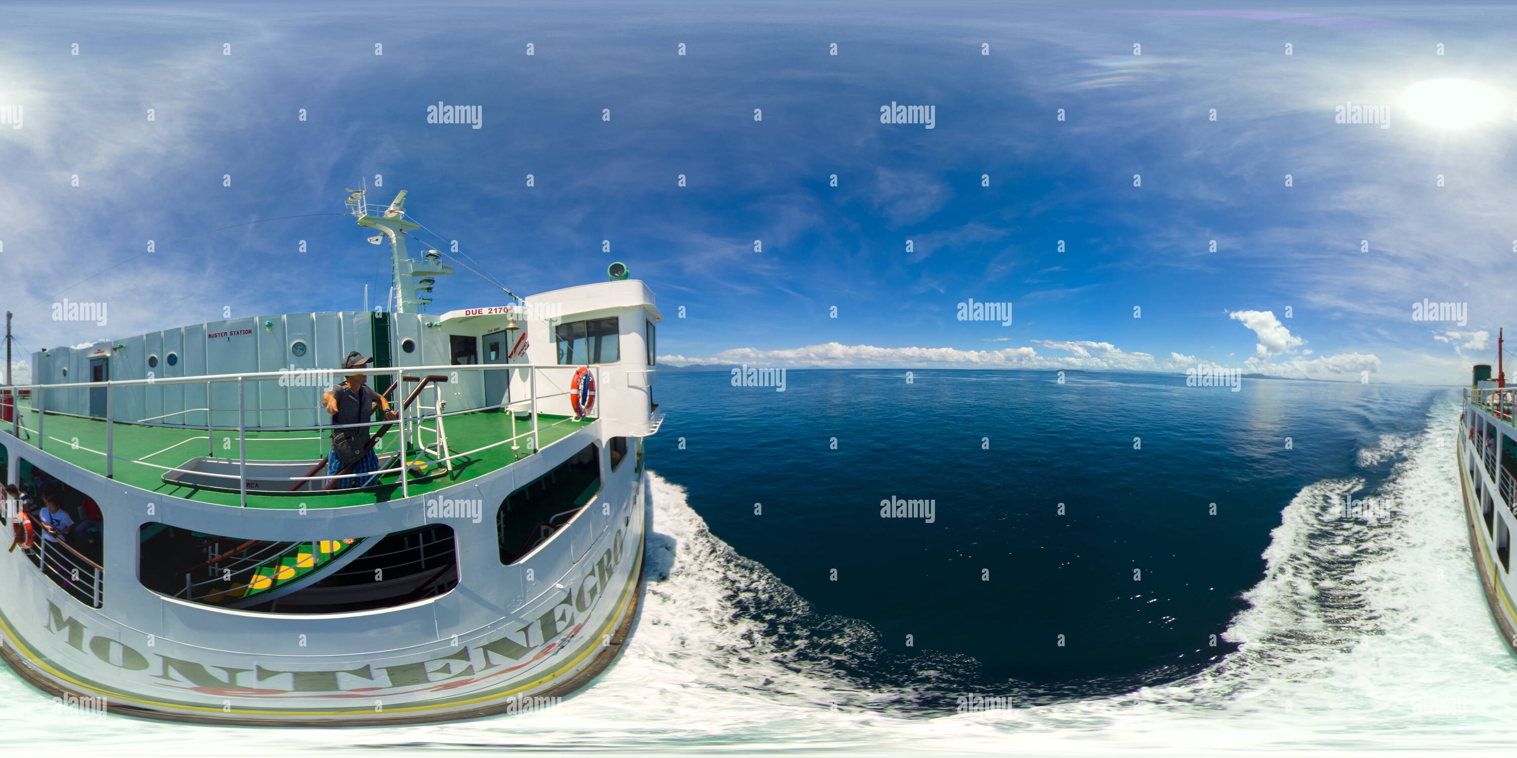 360° view of Passenger ferry at sea. 360-Degree view - Alamy