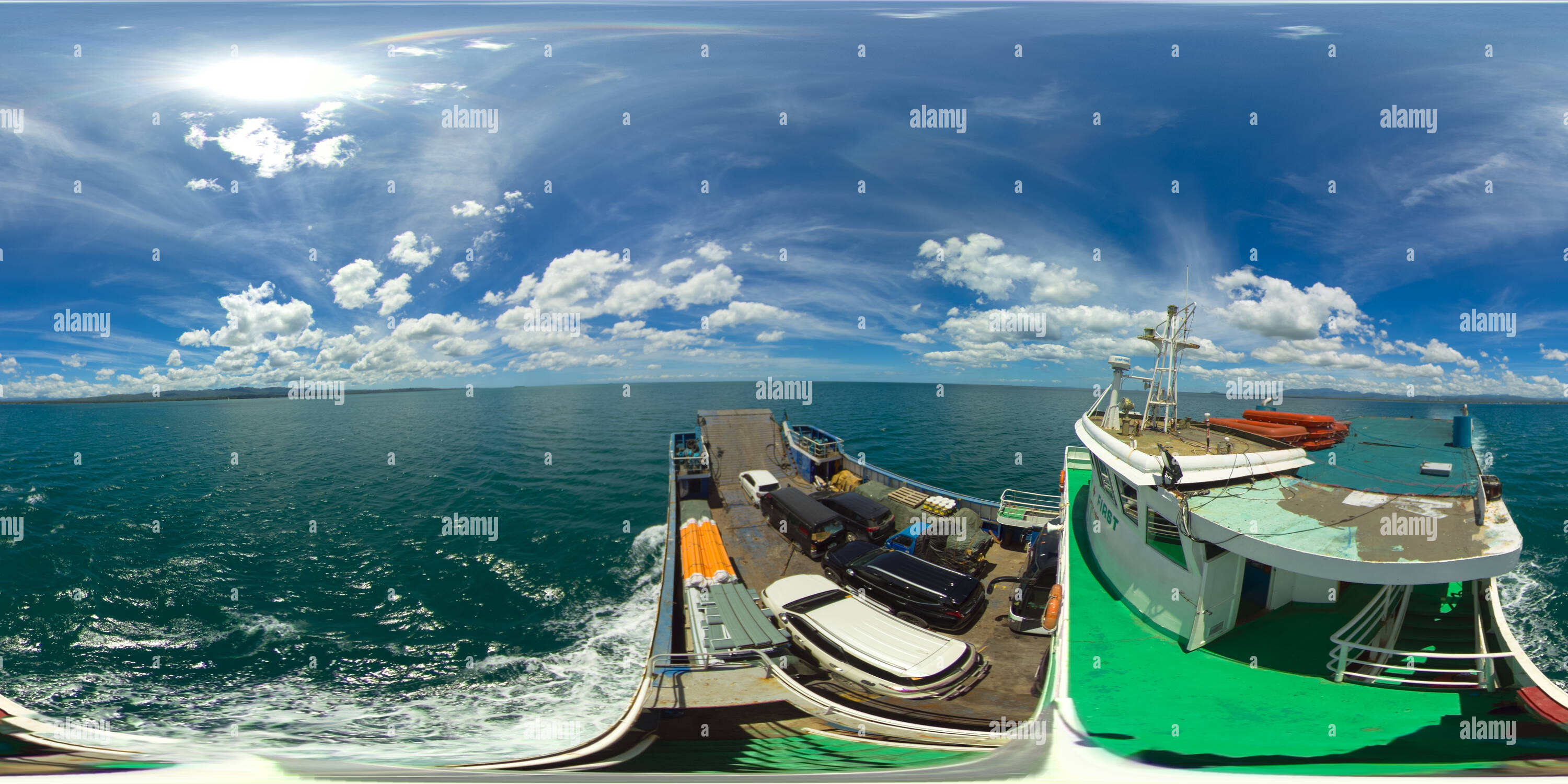360° view of Passenger ferry at sea. 360-Degree view - Alamy