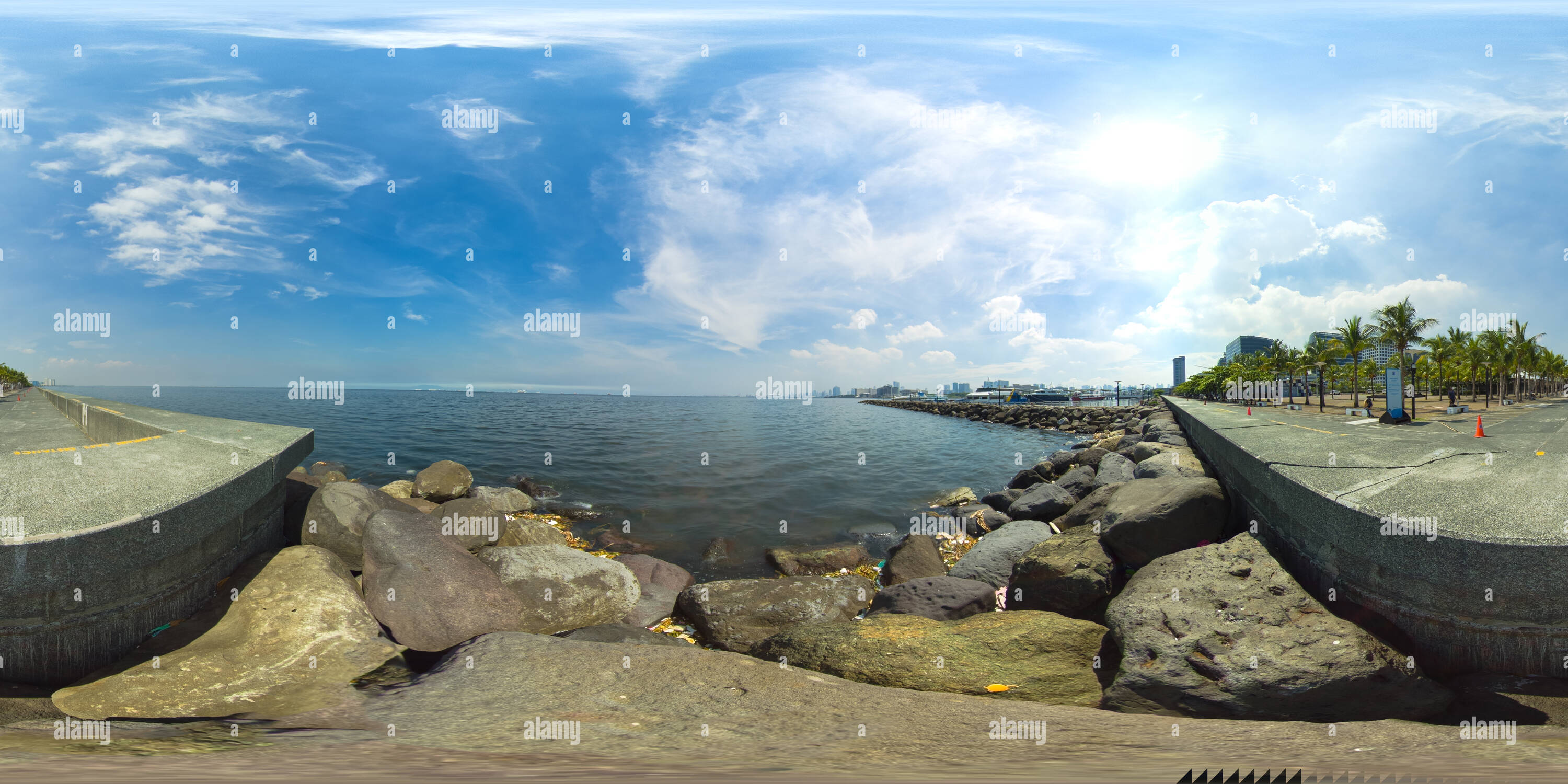 360° view of Waterfront in the city of Manila. 360-Degree view - Alamy