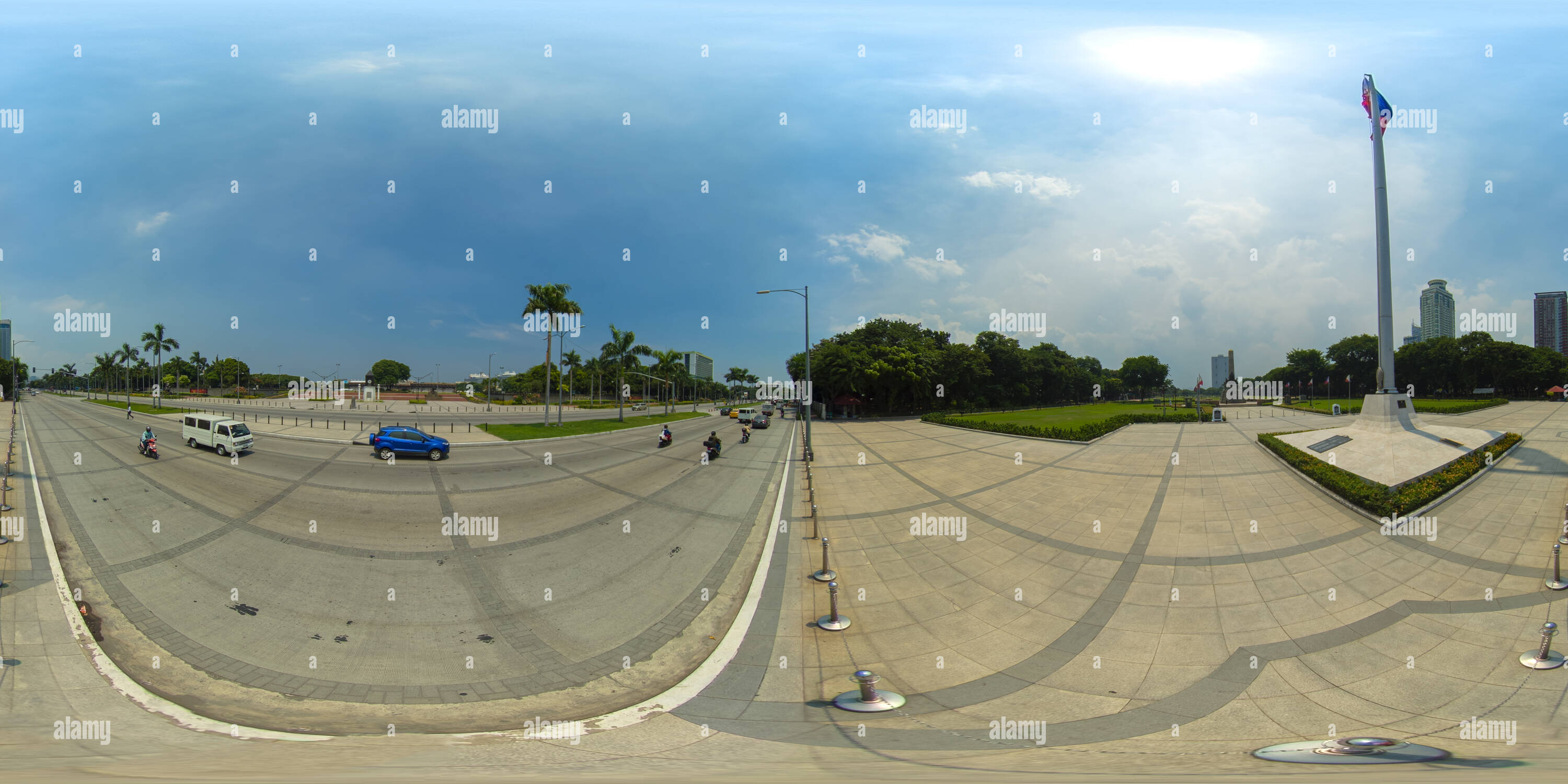 360° view of Traffic on the streets of Manila. Philippines. 360-Degree ...