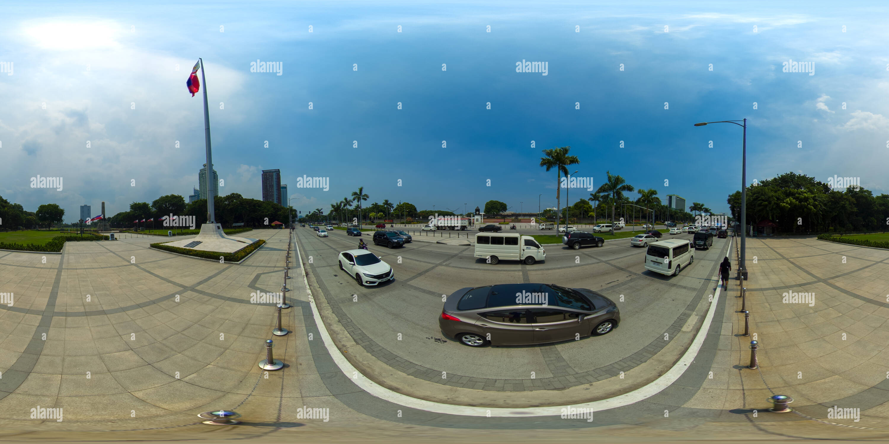 360° view of Traffic on the streets of Manila. Philippines. 360-Degree ...