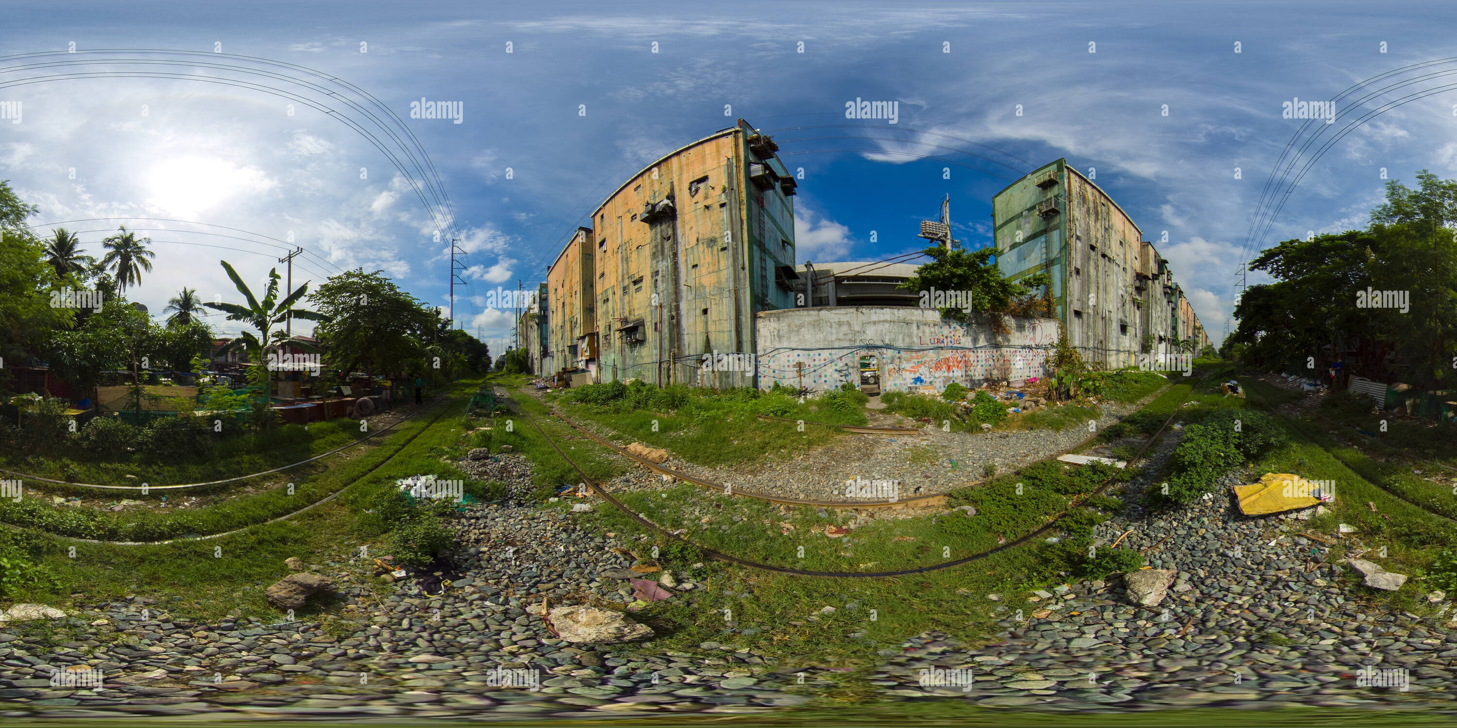 360° view of A slum in Manila. Philippines. 360-Degree view - Alamy