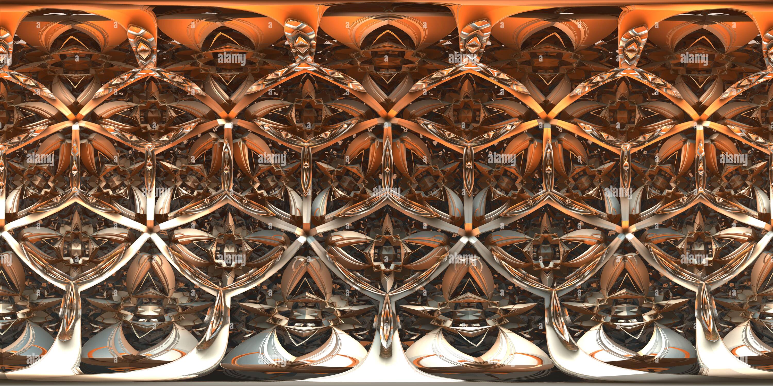 360° view of 360 degree alien labyrinth, abstract maze background ...