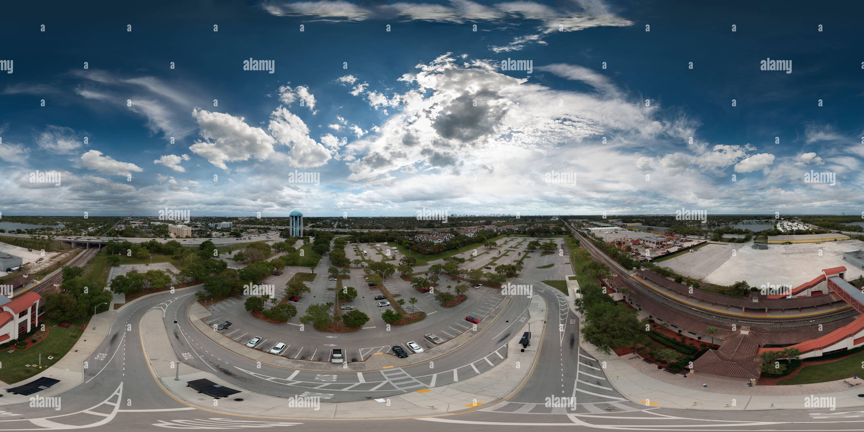 360° view of Aerial 360 spherical photo Sheraton Station tri rail train ... 360° view of Aerial 360 spherical photo Sheraton Station tri rail train ...