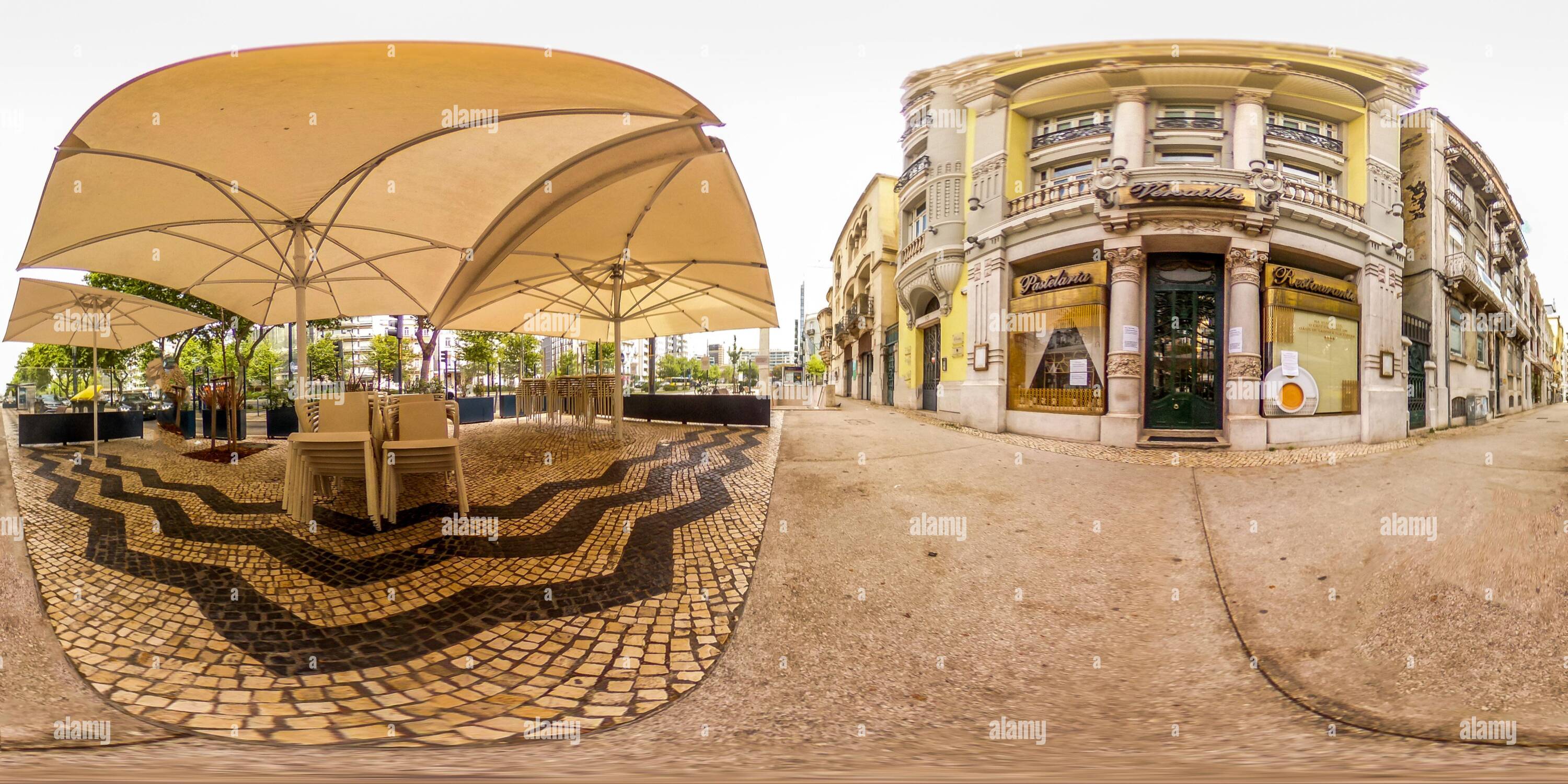 360° view of A main street Restaurant in Lisbon, Portugal - Alamy