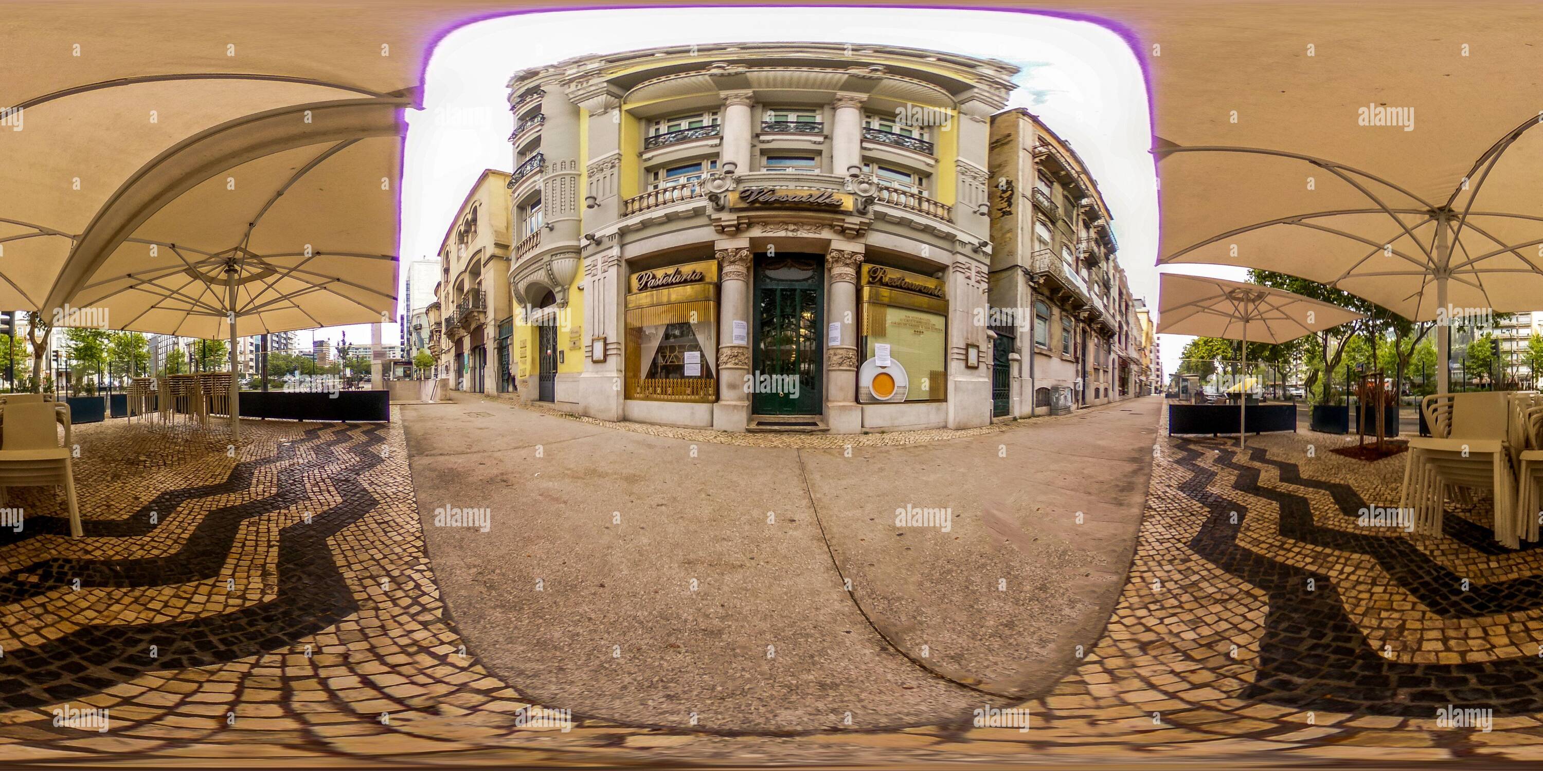 360° view of A main street Restaurant in Lisbon, Portugal - Alamy